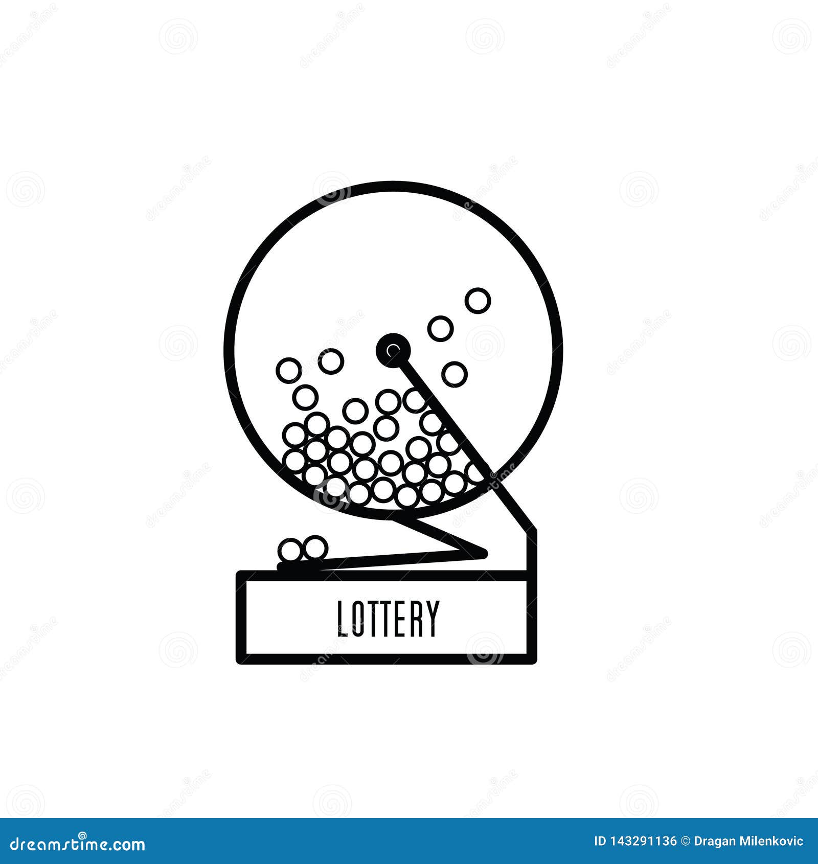 Lottery icon vector stock vector. Illustration of icon - 143291136