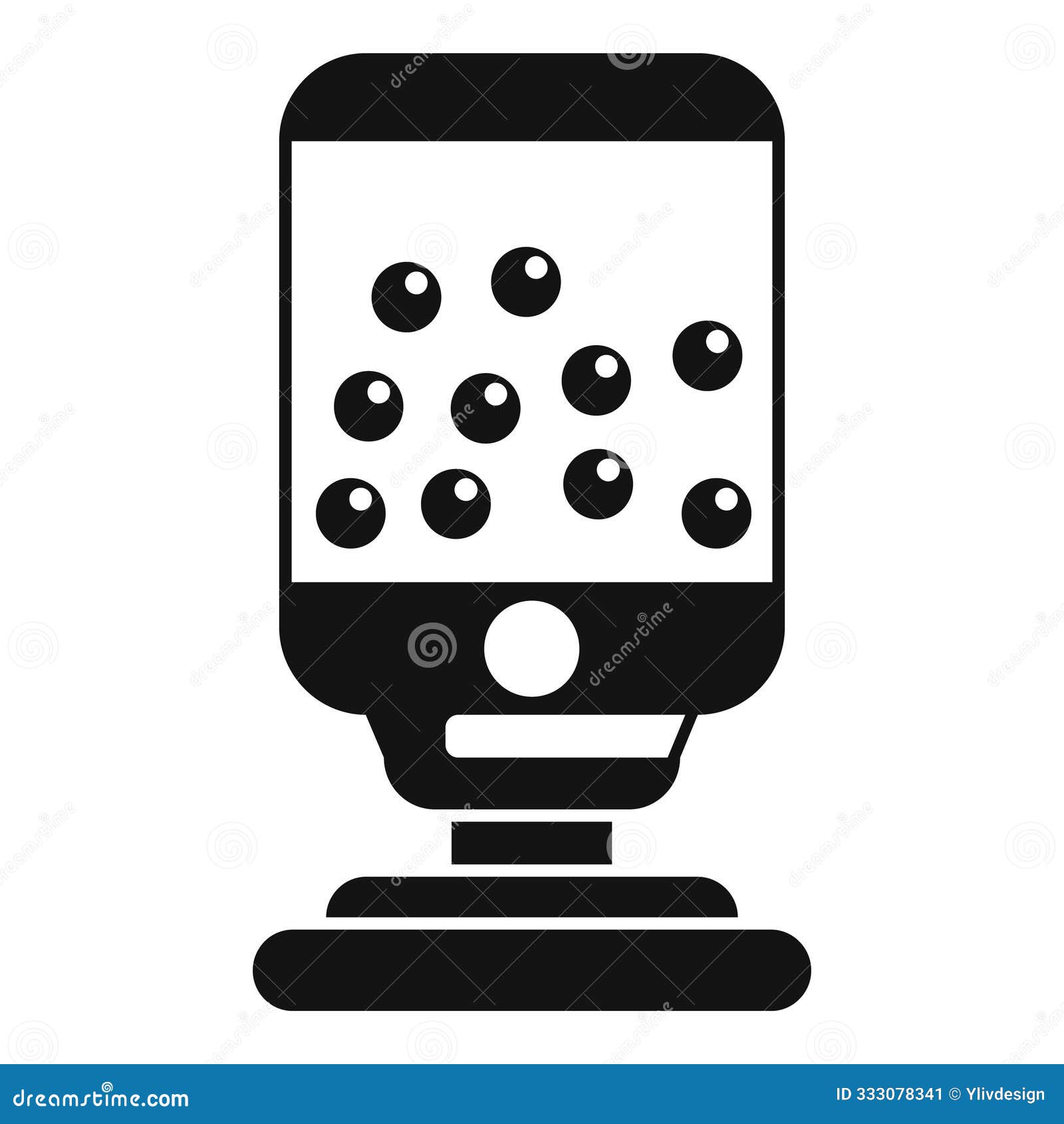 Lottery Machine with Balls Showing Winning Numbers Stock Illustration ...