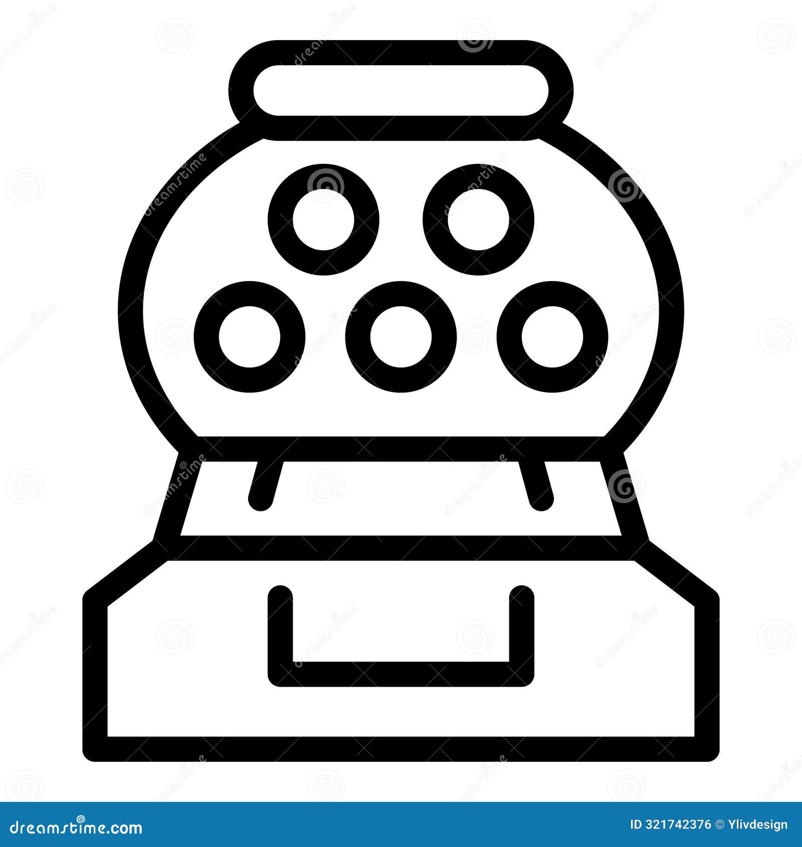 Lottery Machine Drawing Balls for a Random Game of Chance Stock Vector ...