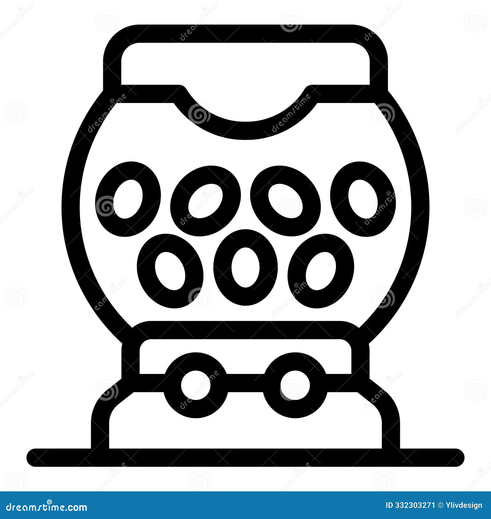 Lottery Machine Drawing Random Balls Icon Vector Outline Stock ...