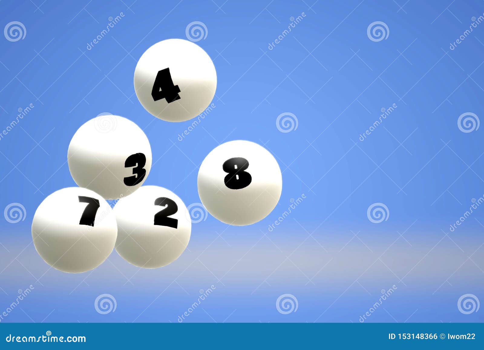 Lottery Number Balls 3D Render Illustration Stock Illustration ...