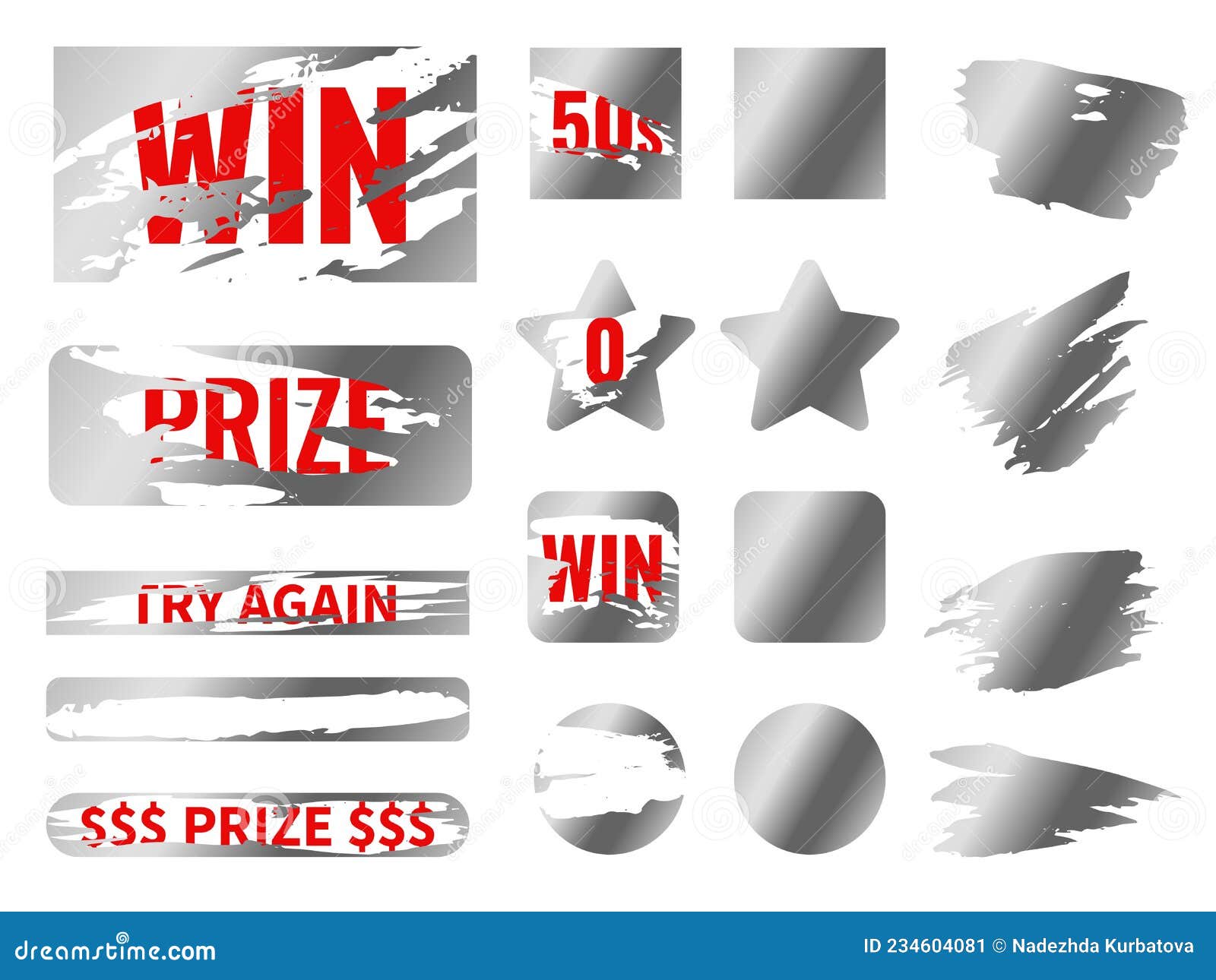 Lottery Silver Scratch Cards. Erasing Metallic Protective Layer ...