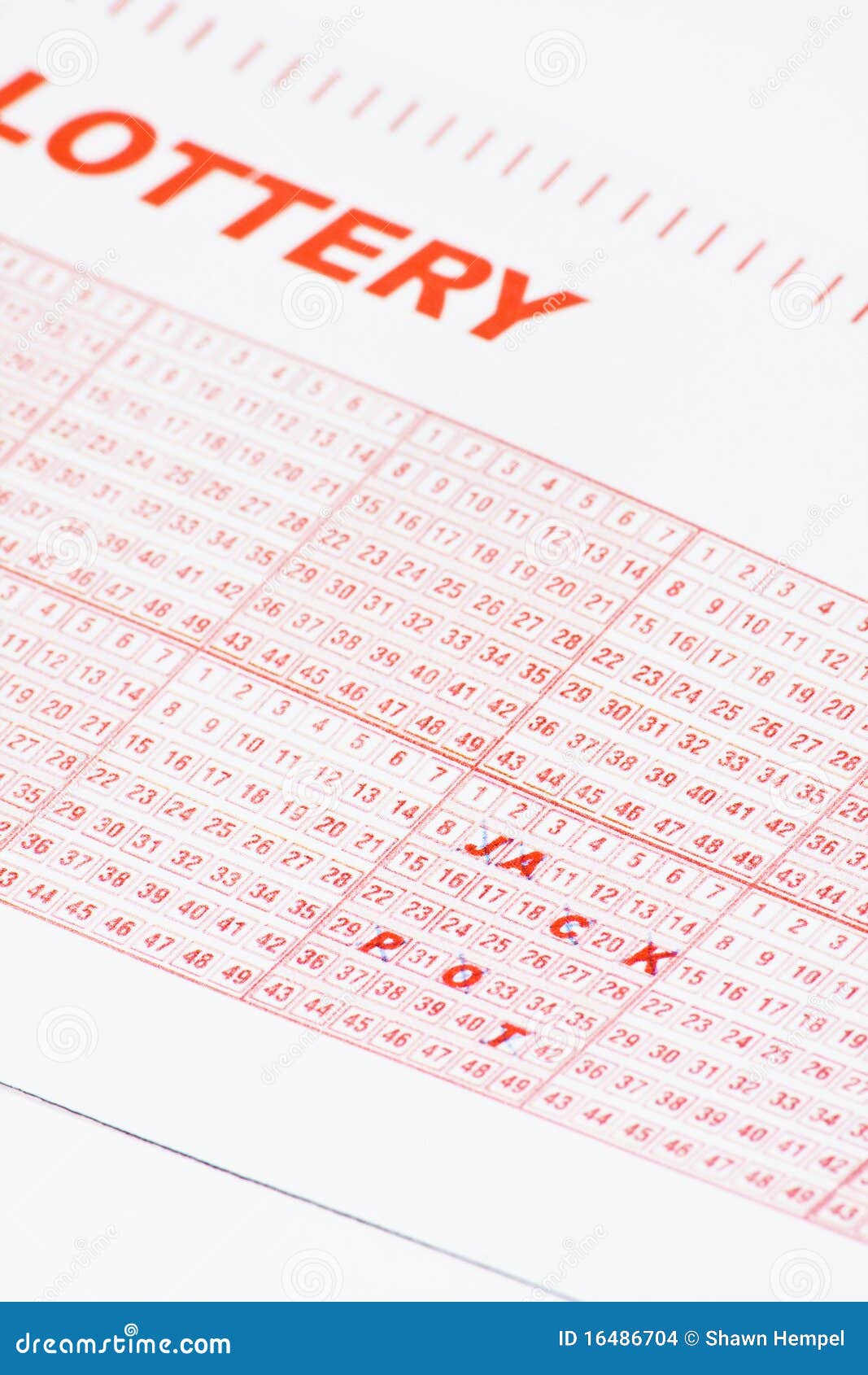 Lottery ticket stock photo. Image of numbers, number - 16486704