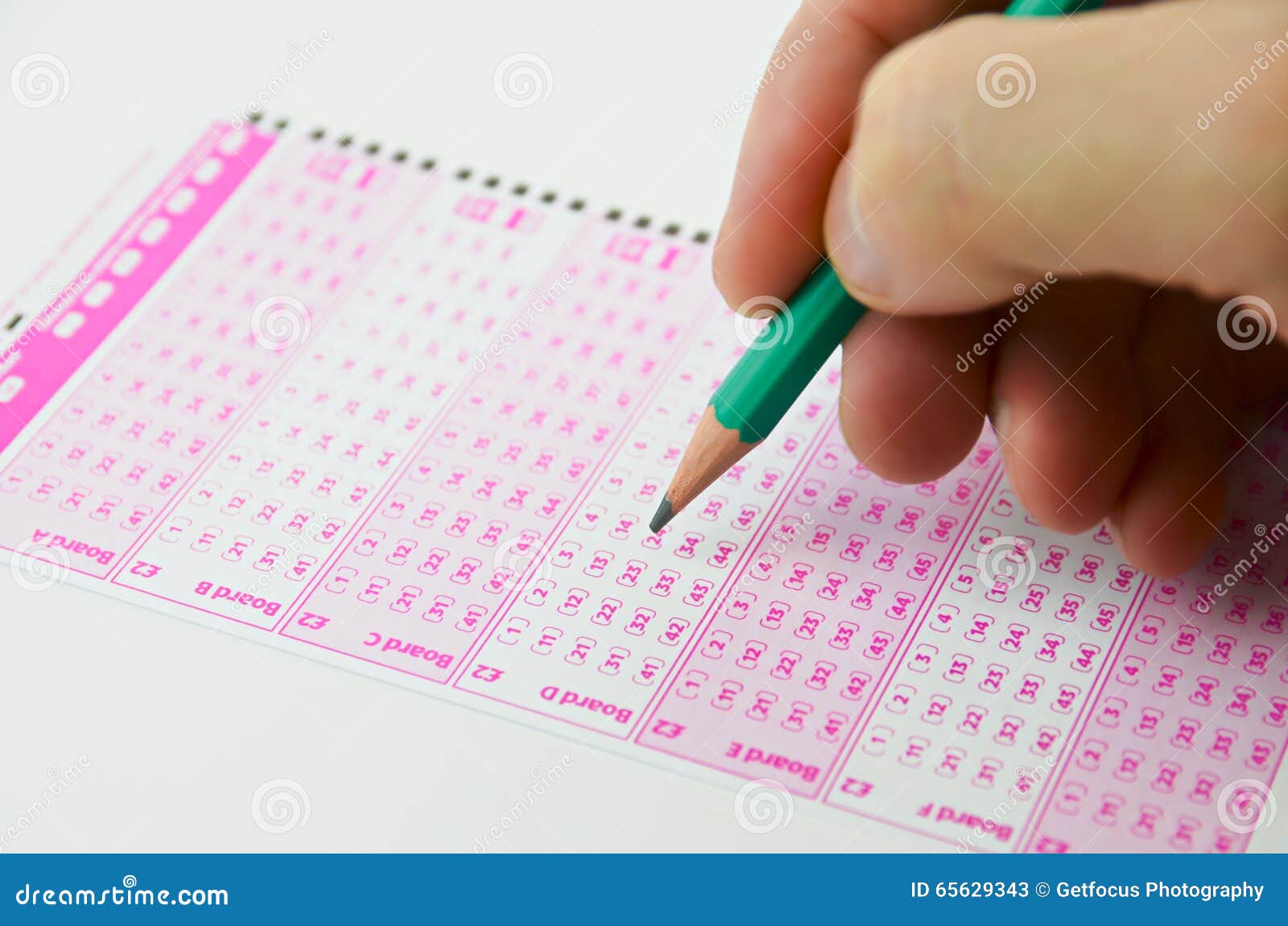 Lottery ticket stock image. Image of paper, lotto, pencil - 65629343