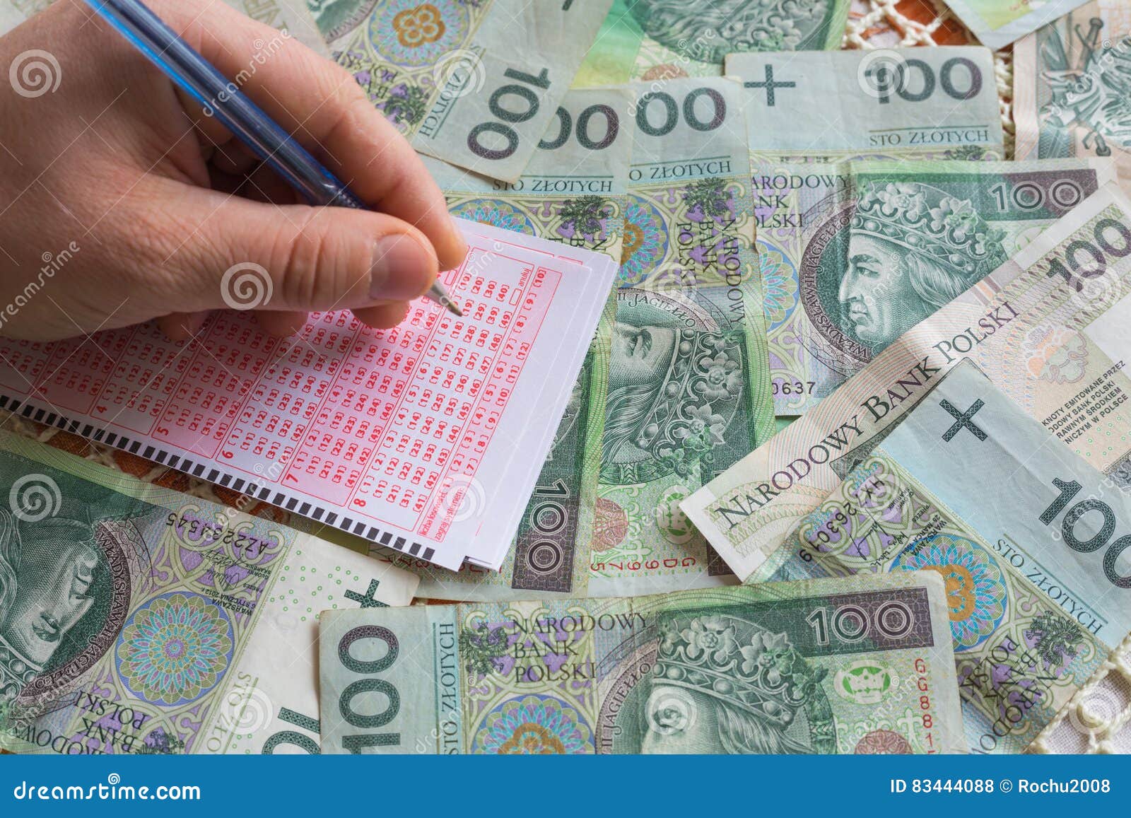 Lottery Ticket and Money / Win Concept Stock Photo - Image of ...