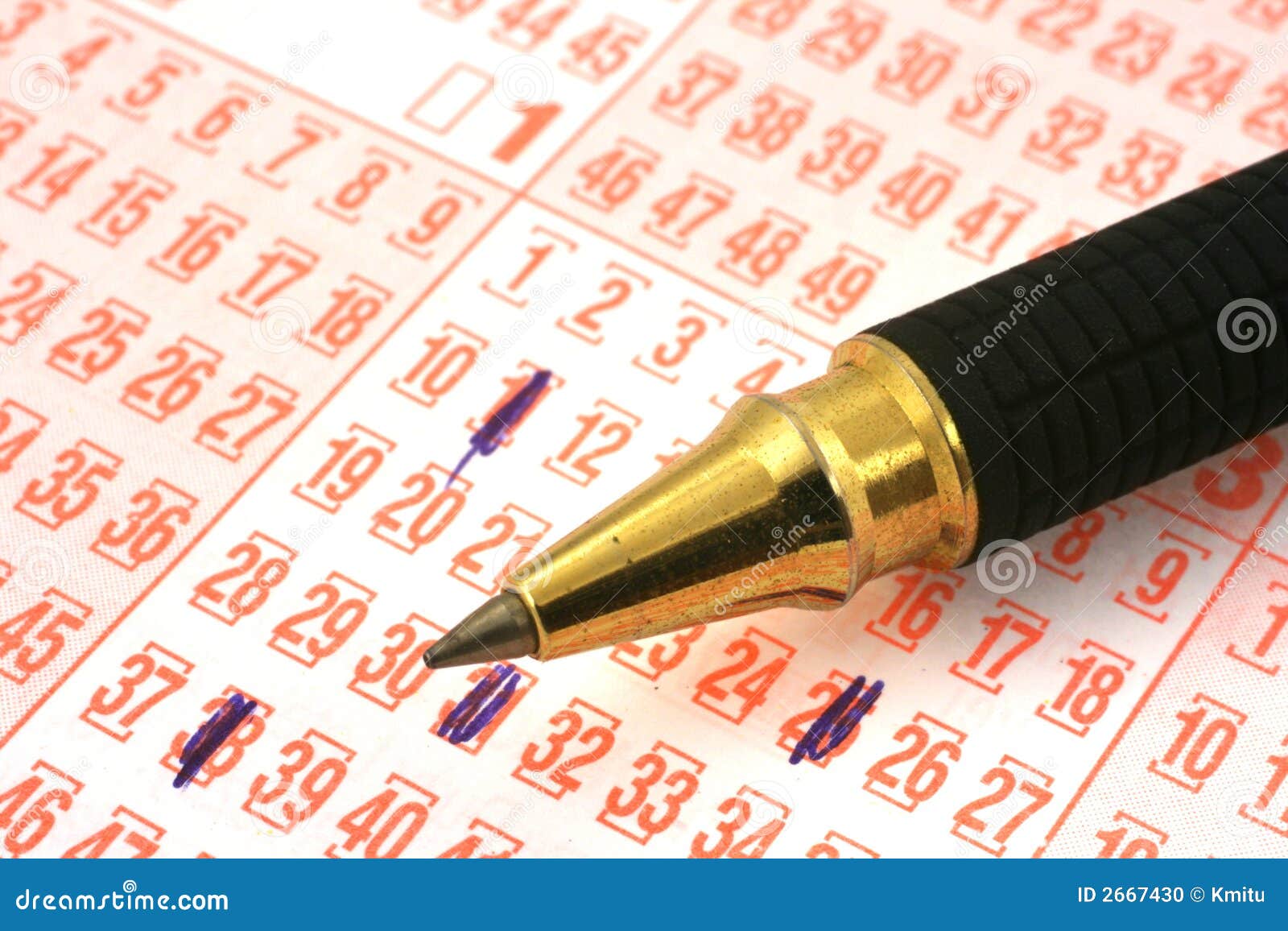Lottery ticket and pen stock photo. Image of game, form - 2667430
