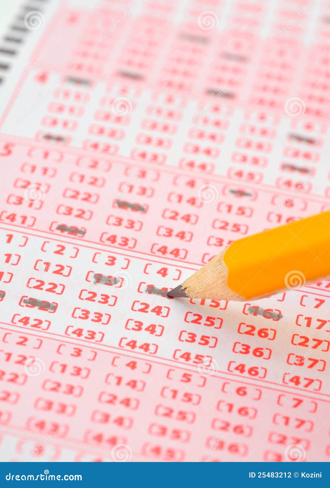 Lottery ticket and pencil stock photo. Image of sheet - 25483212