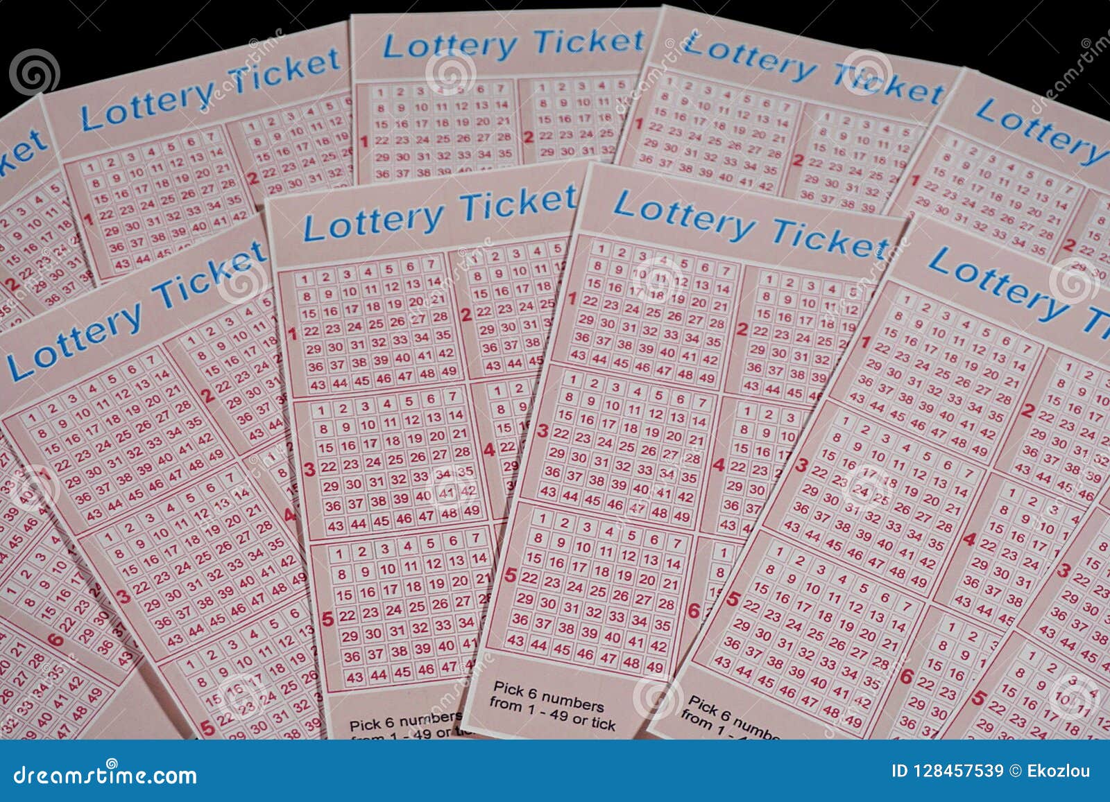 Lottery tickets close-up stock image. Image of game - 128457539