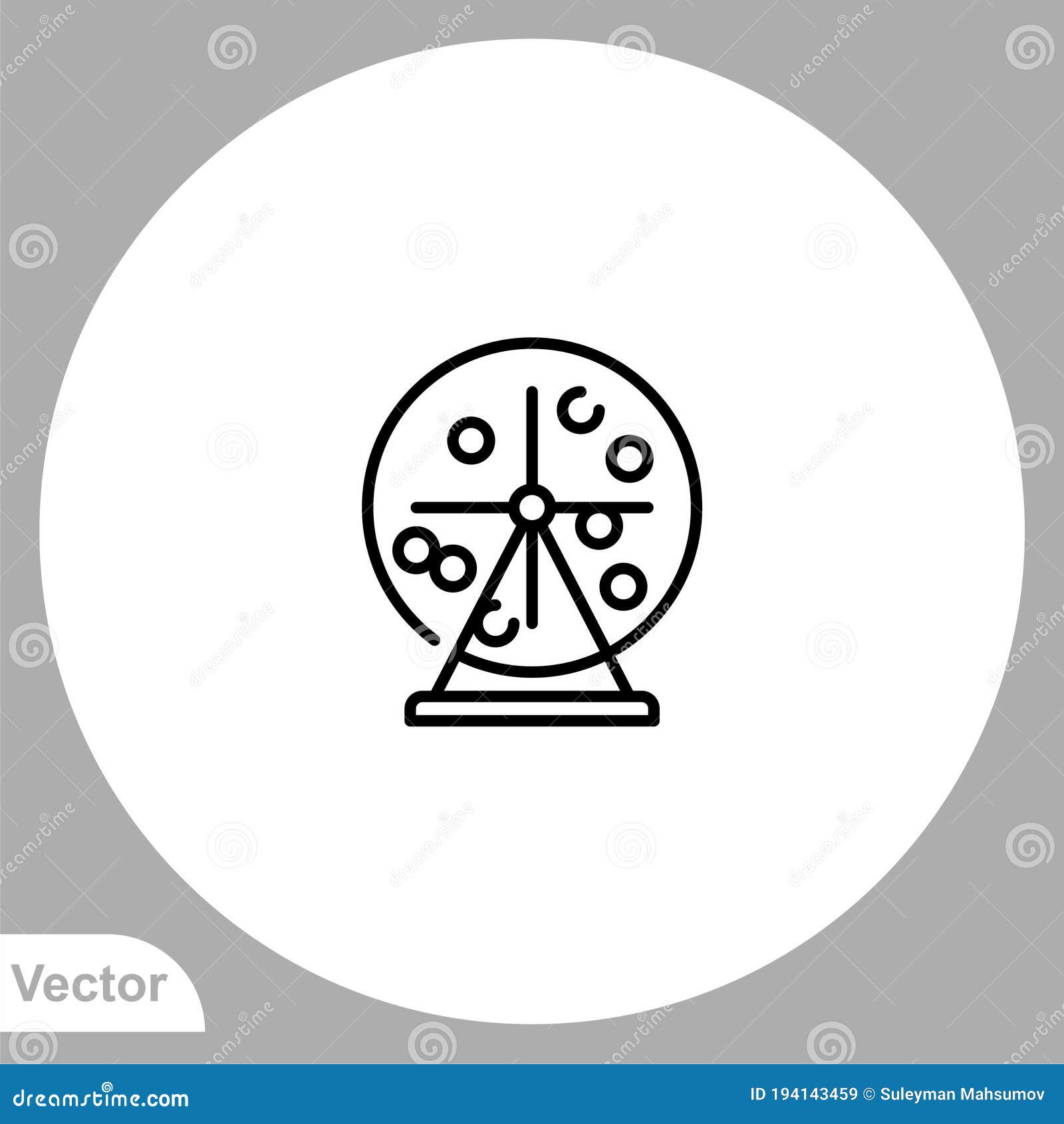 Lottery Vector Icon Sign Symbol Stock Vector - Illustration of lucky ...