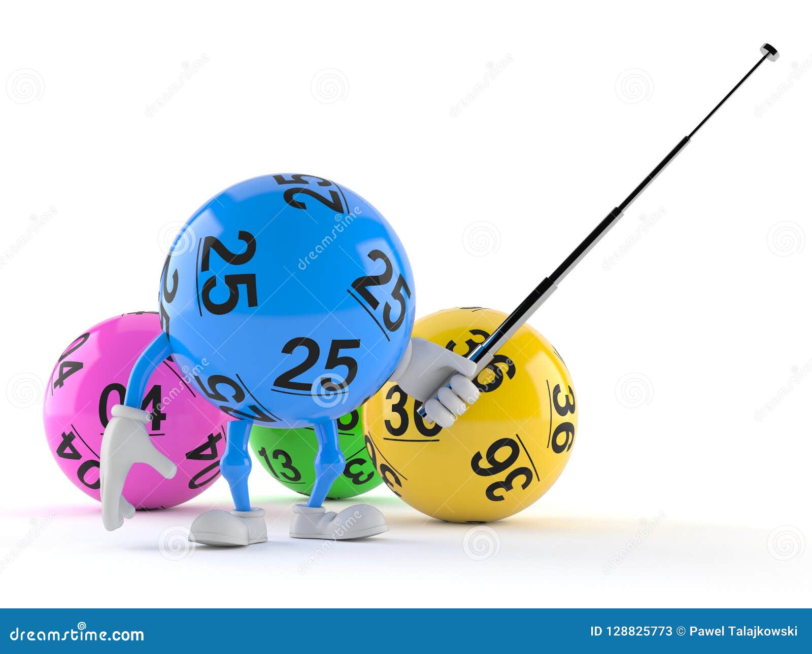 Lotto Ball Character Behind Percentage Signs Royalty-Free Cartoon ...