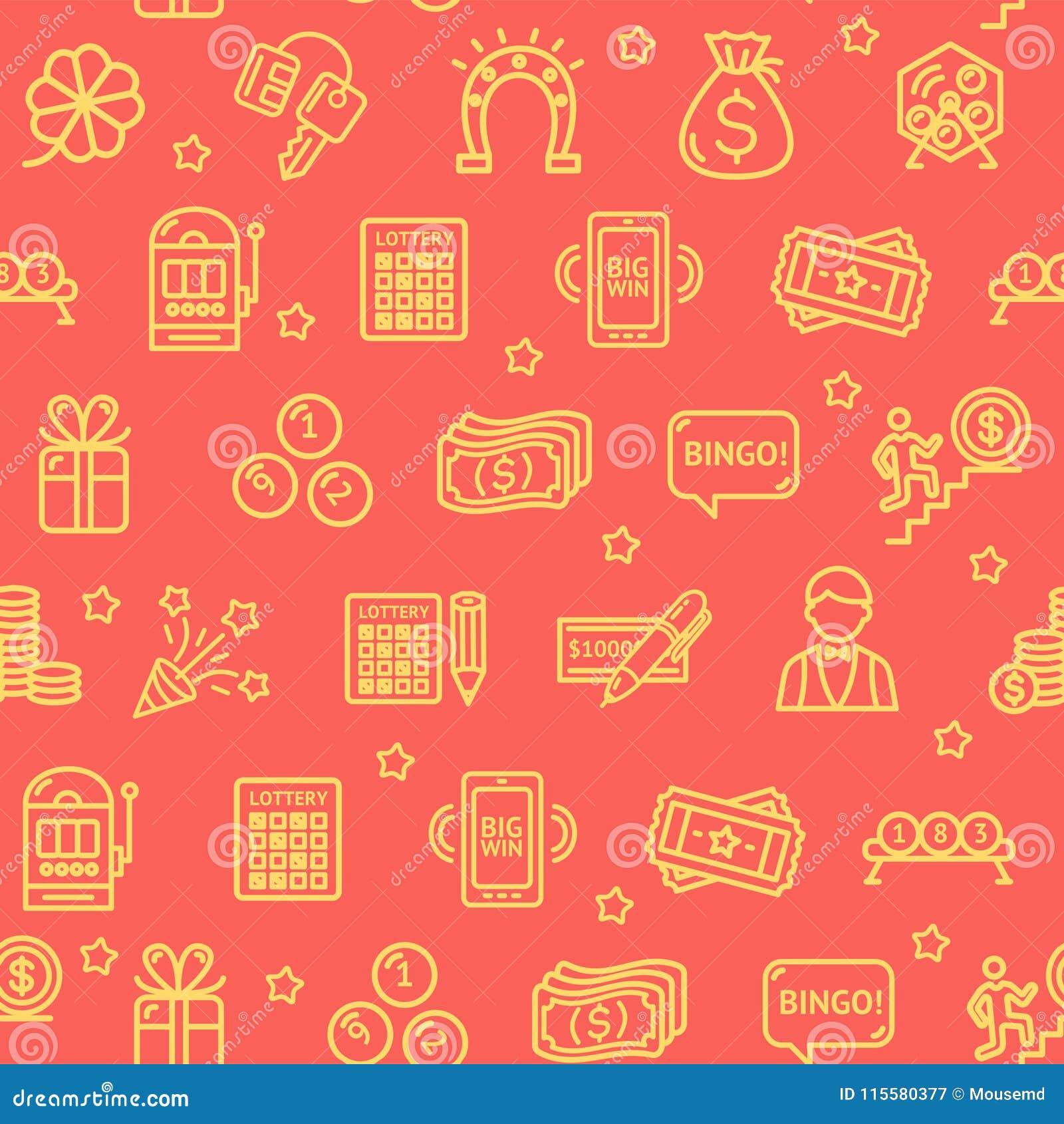 Lotto Signs Seamless Pattern Background. Vector | CartoonDealer.com ...