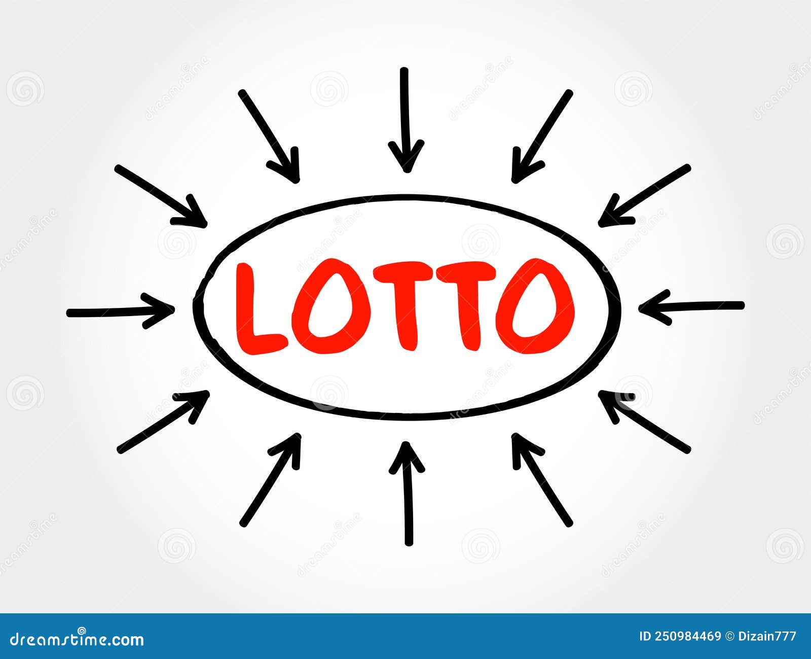 Lotto Text with Arrows, Concept for Presentations and Reports Stock ...