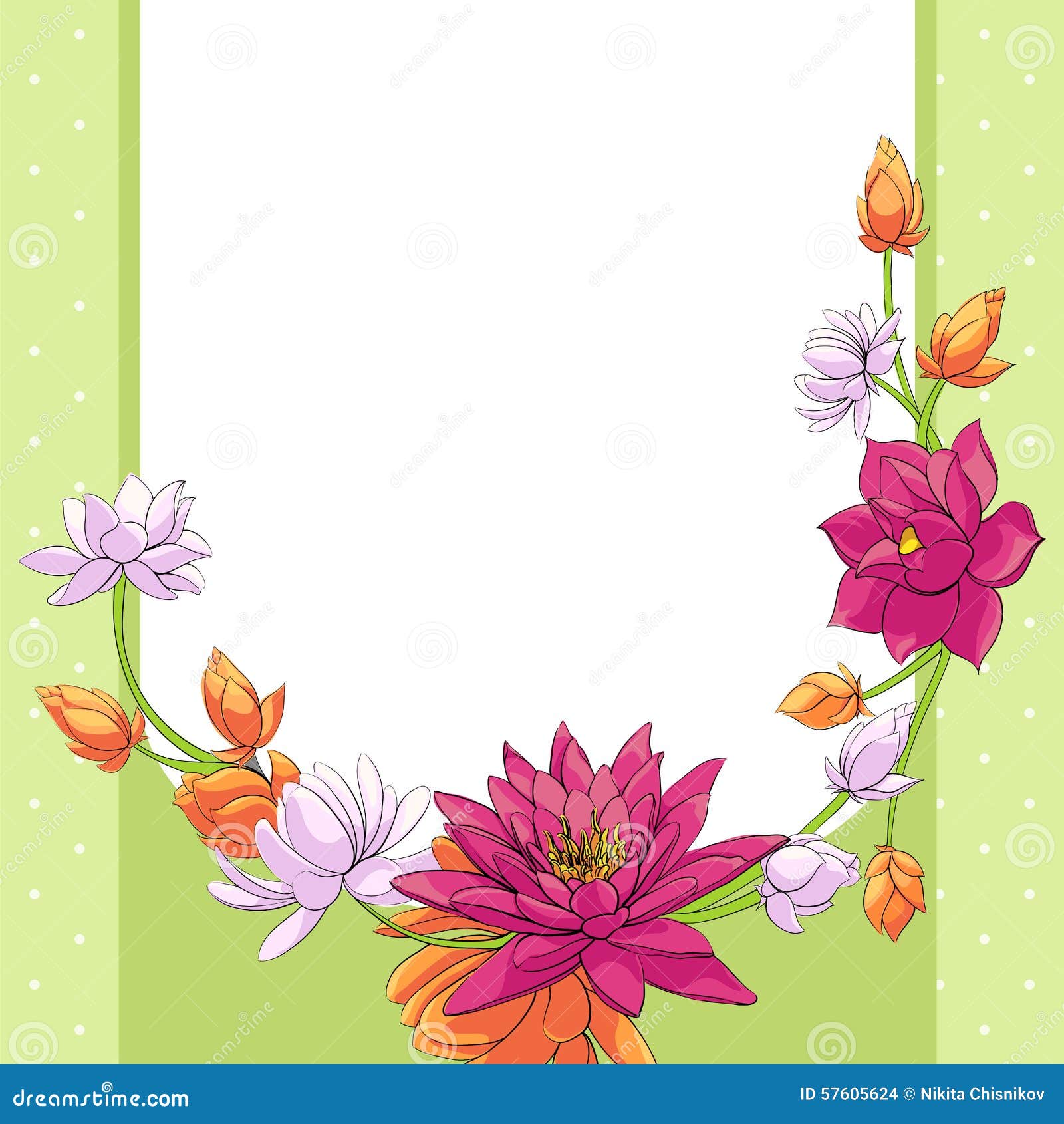 Lotus background stock vector. Illustration of lotus - 57605624