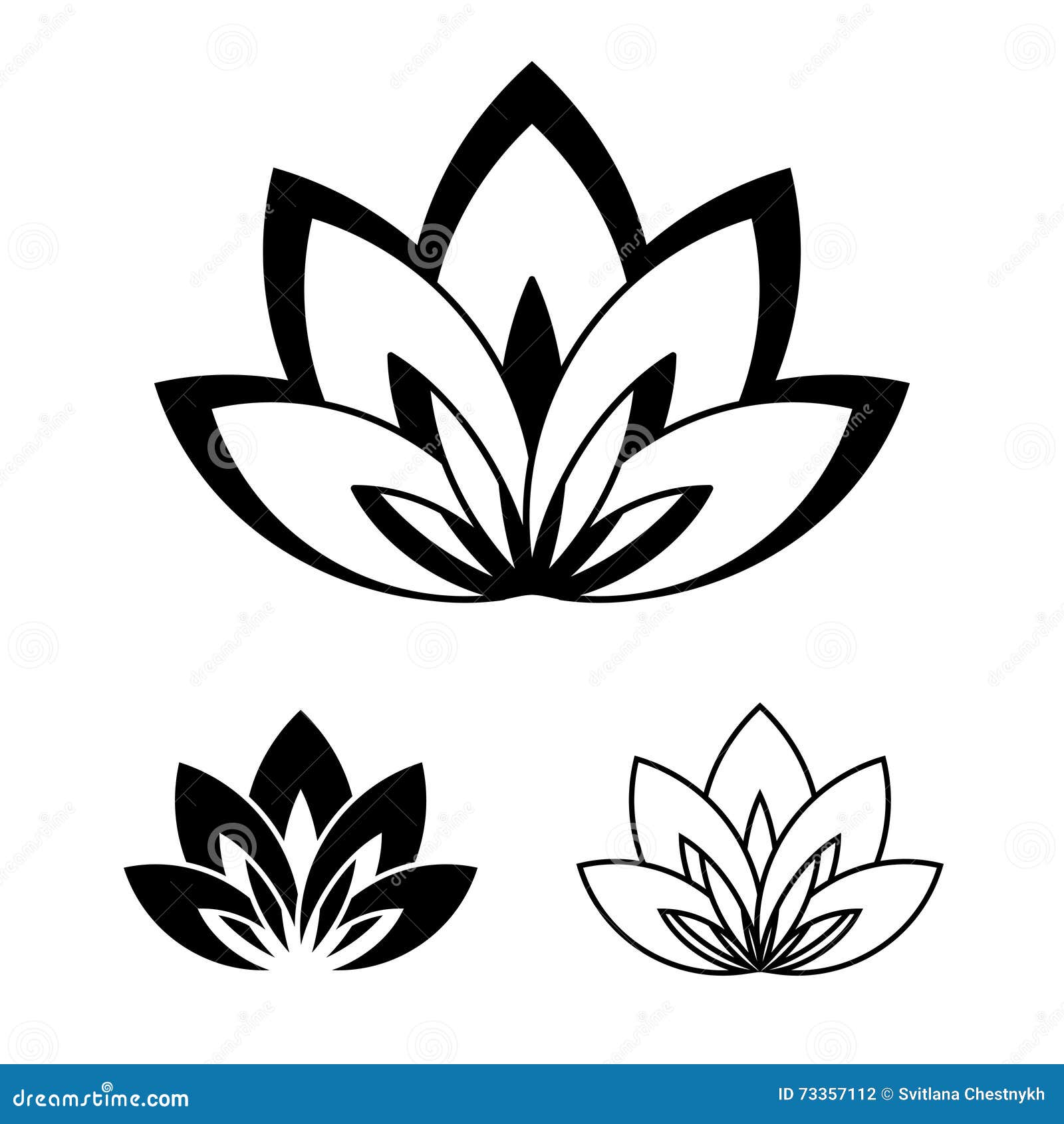 Lotus-bloem Als Symbool Van Yoga Vector Illustratie - Illustration of ...