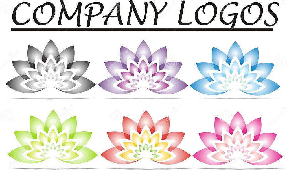Lotus Company Logos stock de ilustración. Ilustración de mezcla - 61126366