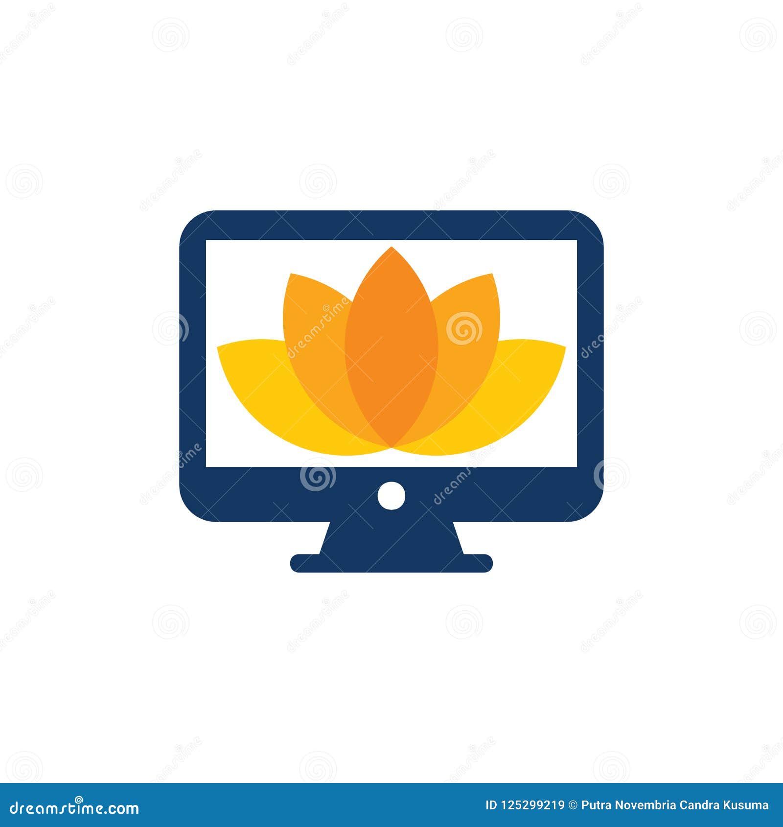 Lotus Computer Logo Icon Design Stock Vector - Illustration of business ...