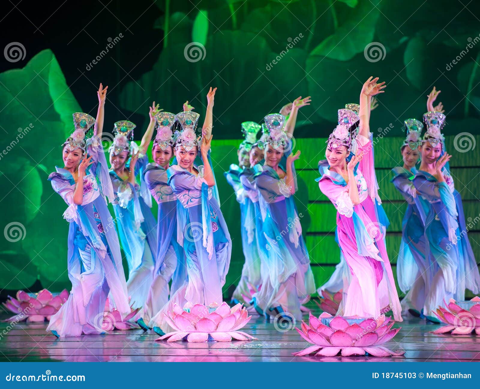 Lotus Dance editorial stock photo. Image of dance, figure - 18745103