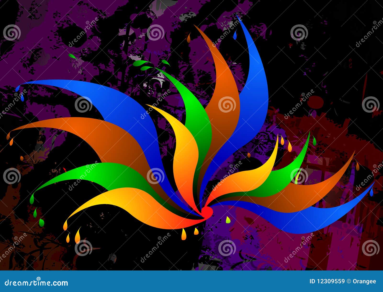 Lotus Design stock illustration. Illustration of colorful - 12309559