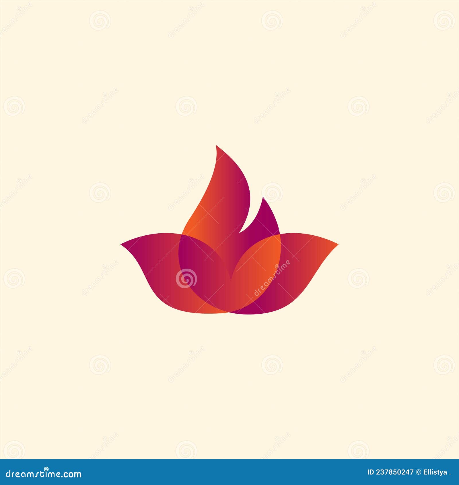 Lotus Fire Luxury Logo Design Stock Illustration - Illustration of ...