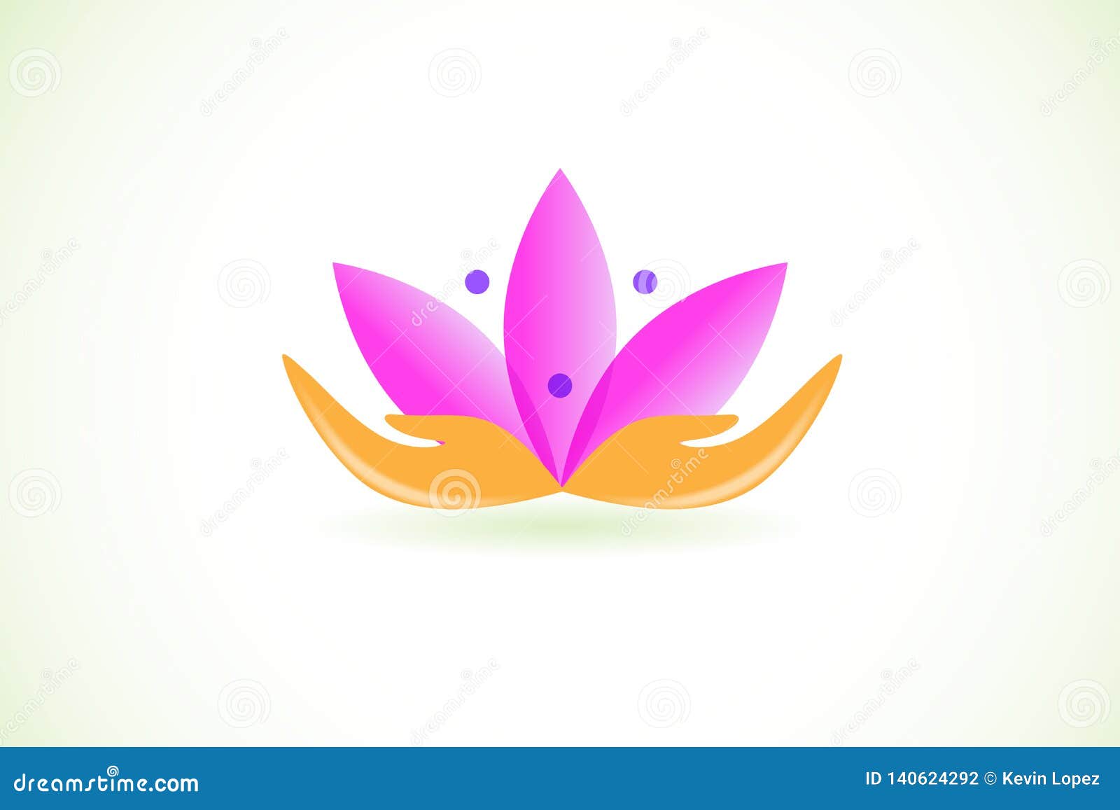 Lotus Flower with Abstract Hands, Vector Stock Vector - Illustration of ...