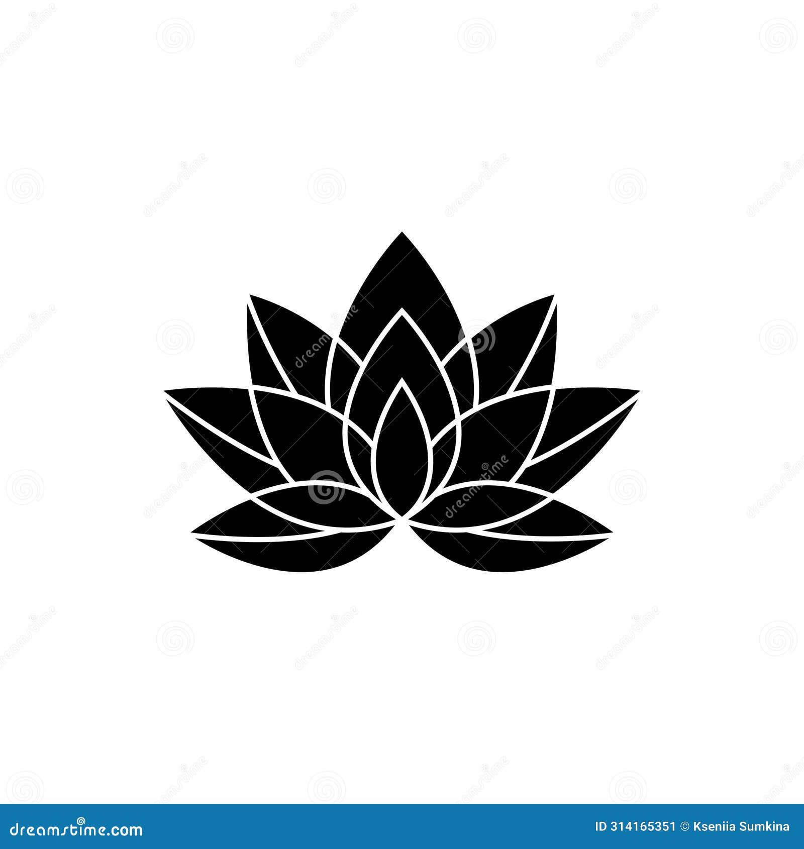 Lotus, Flower Abstract Logo Isolated on White Stock Vector ...