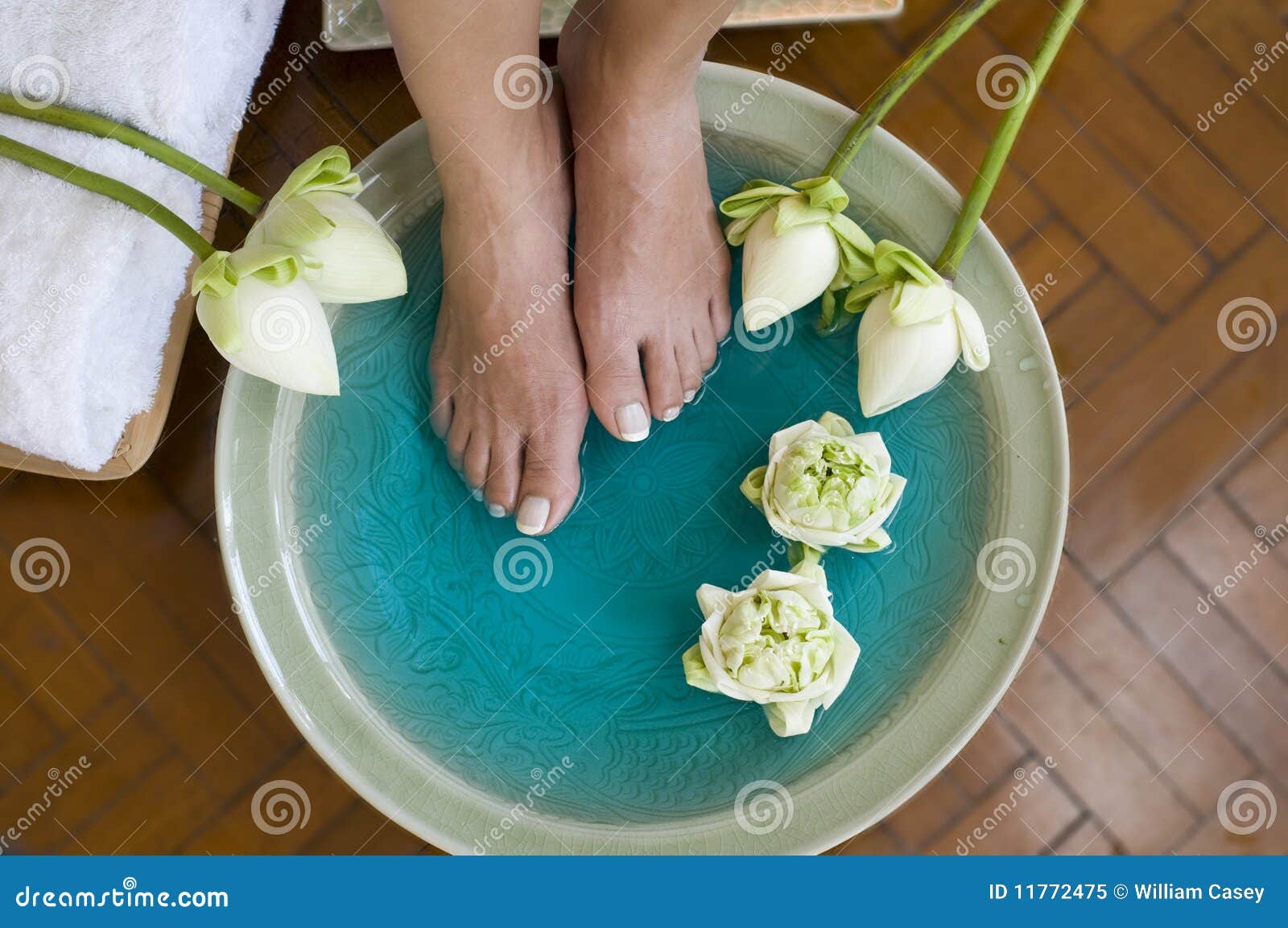 Lotus Flower Aromatherapy Spa for Feet 2 Stock Image - Image of female ...