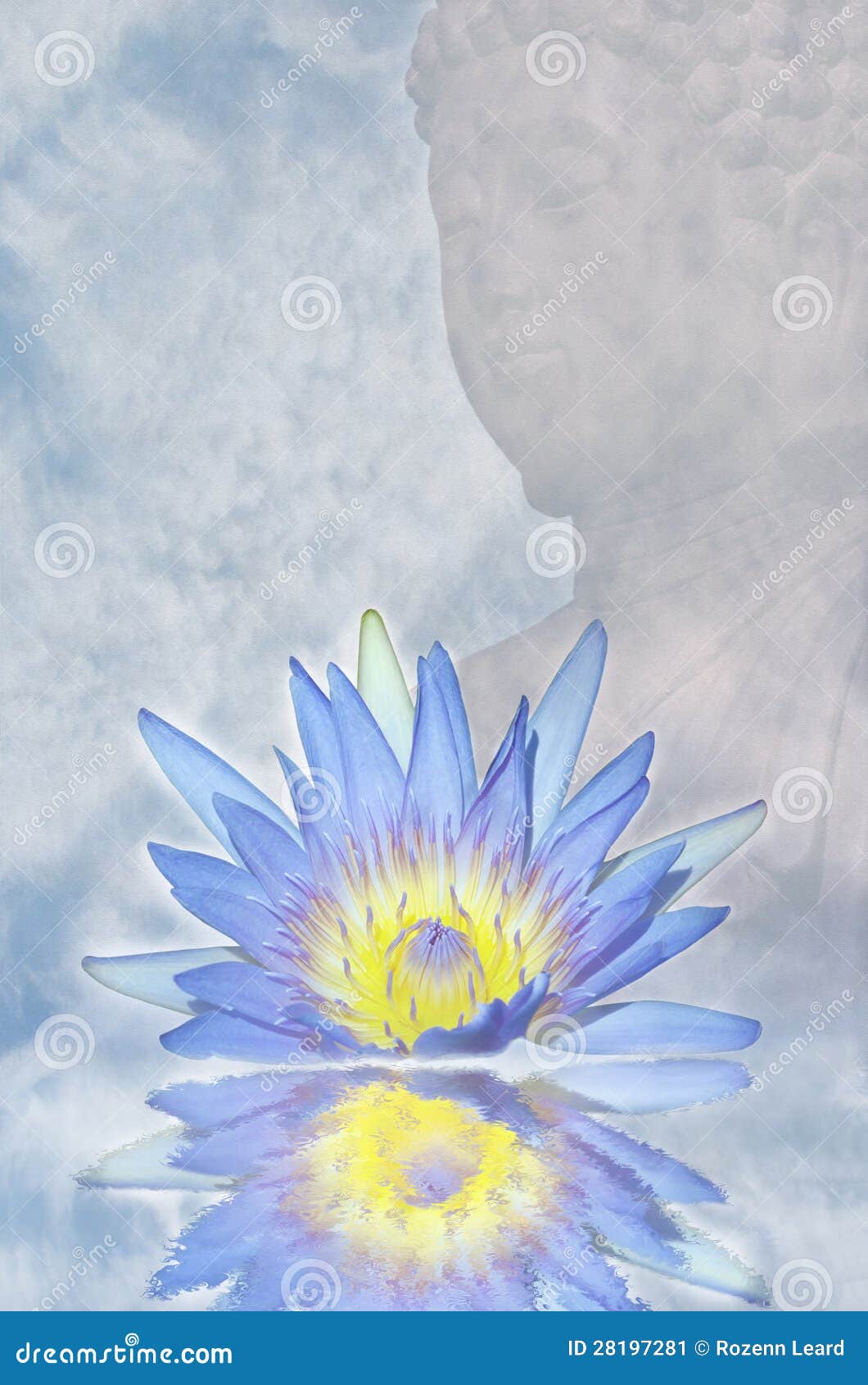 Lotus flower and Buddha stock image. Image of design - 28197281