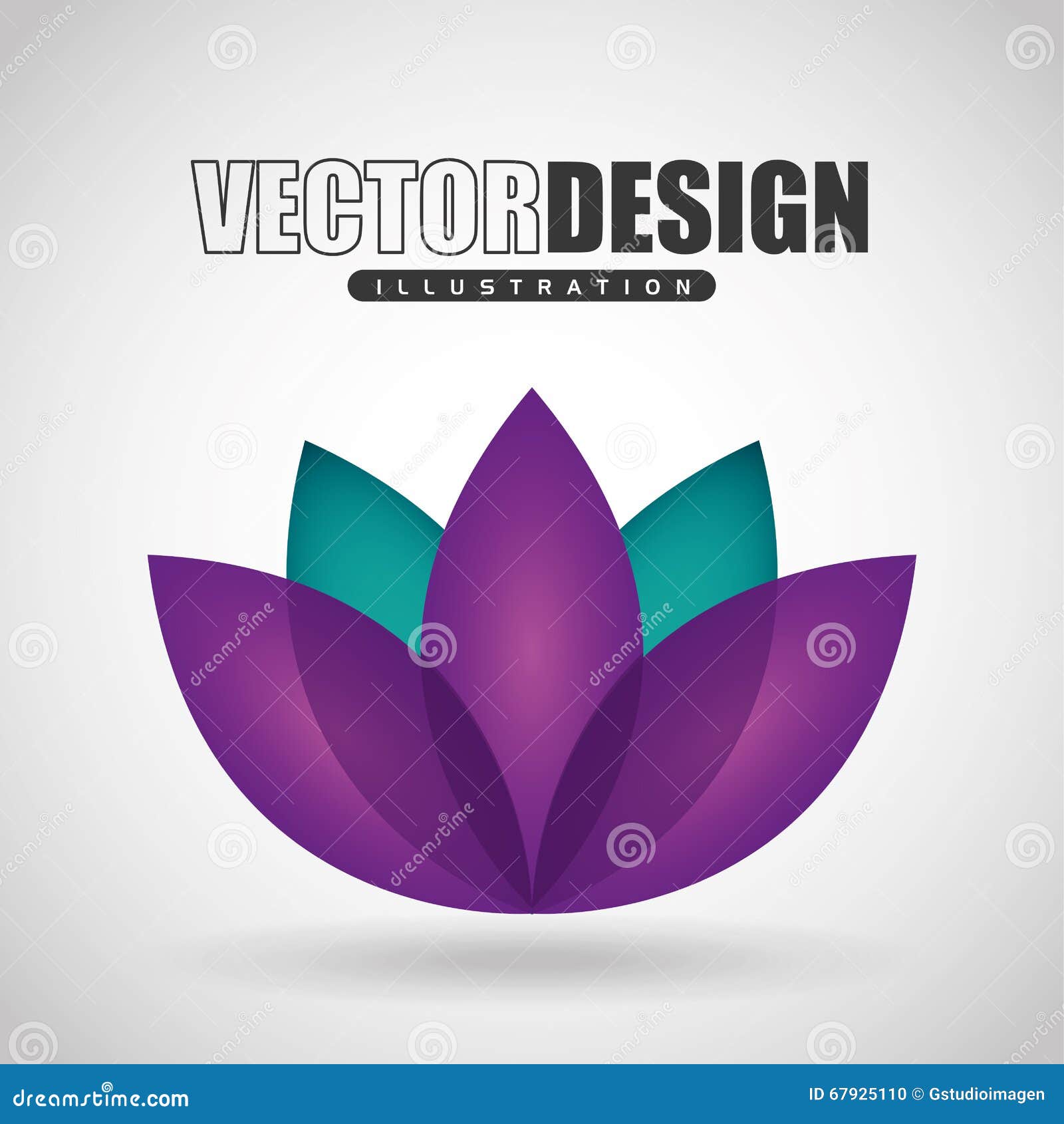 Lotus flower design stock illustration. Illustration of meditation ...