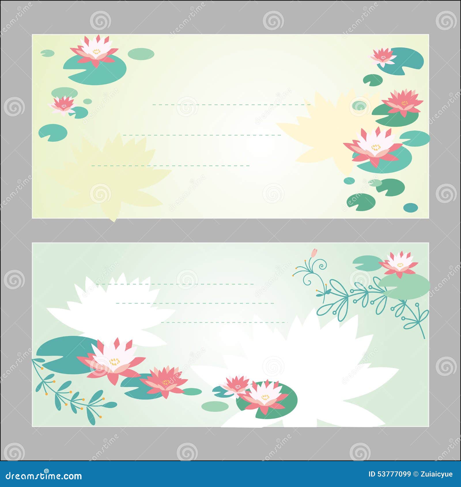 Lotus flower invitation stock vector. Illustration of festival - 53777099