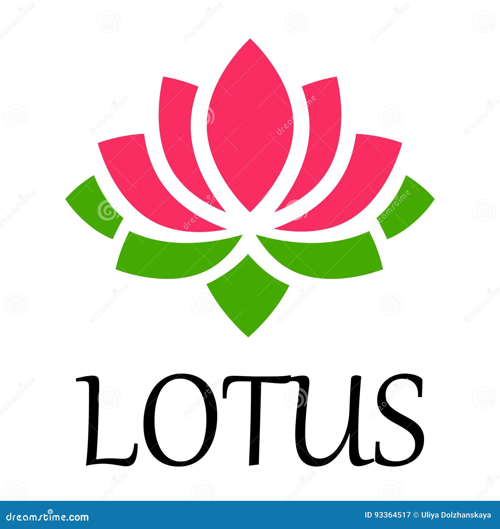 Lotus Flower Lotus Vector with Text Stock Vector - Illustration of ...
