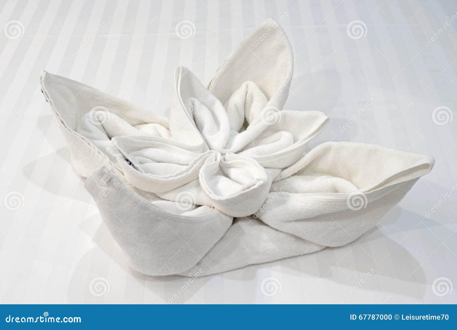 Lotus Flower Shaped of Towel Stock Photo - Image of house, white: 67787000