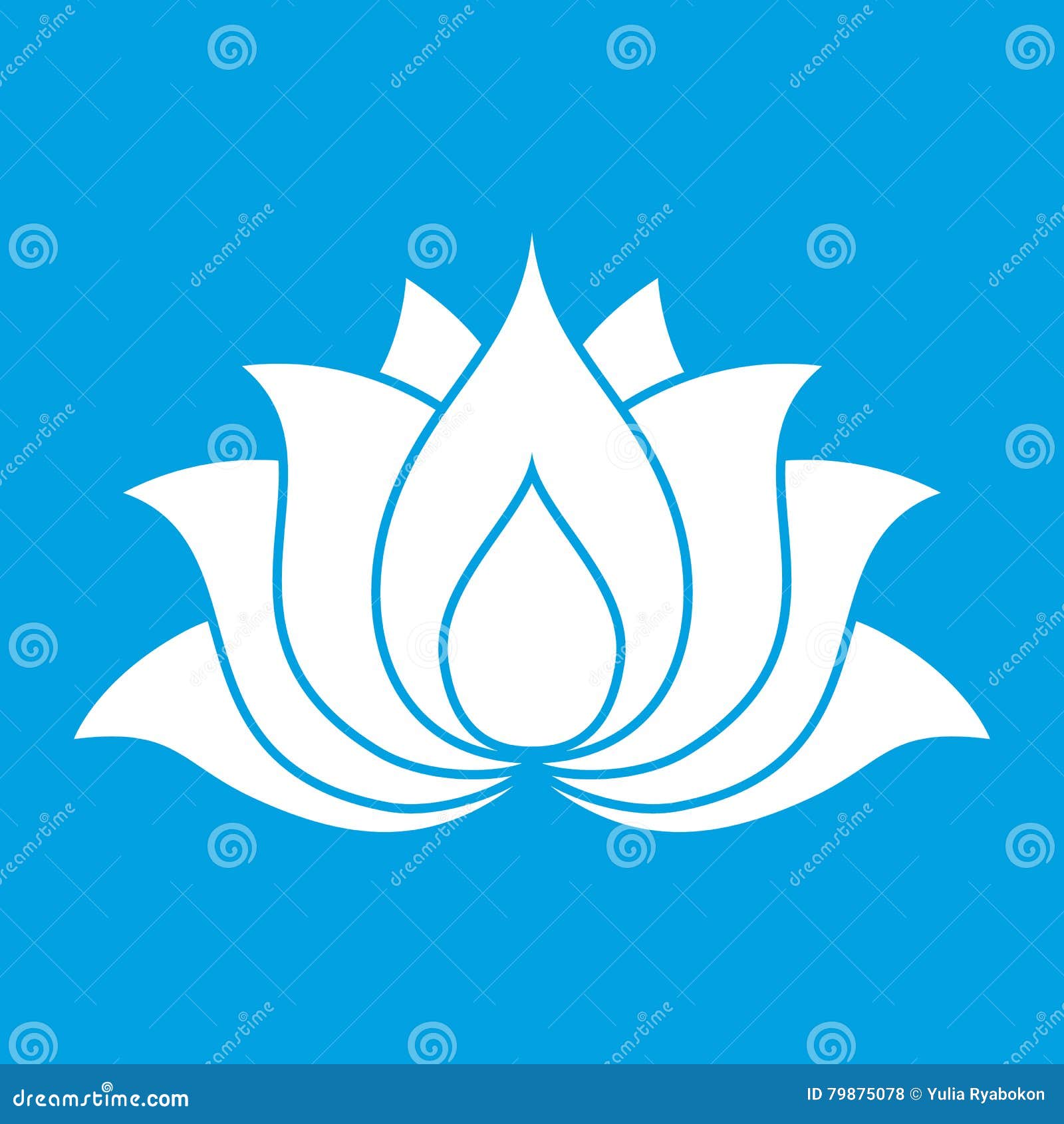 Lotus flower sign stock vector. Illustration of bloom - 79875078