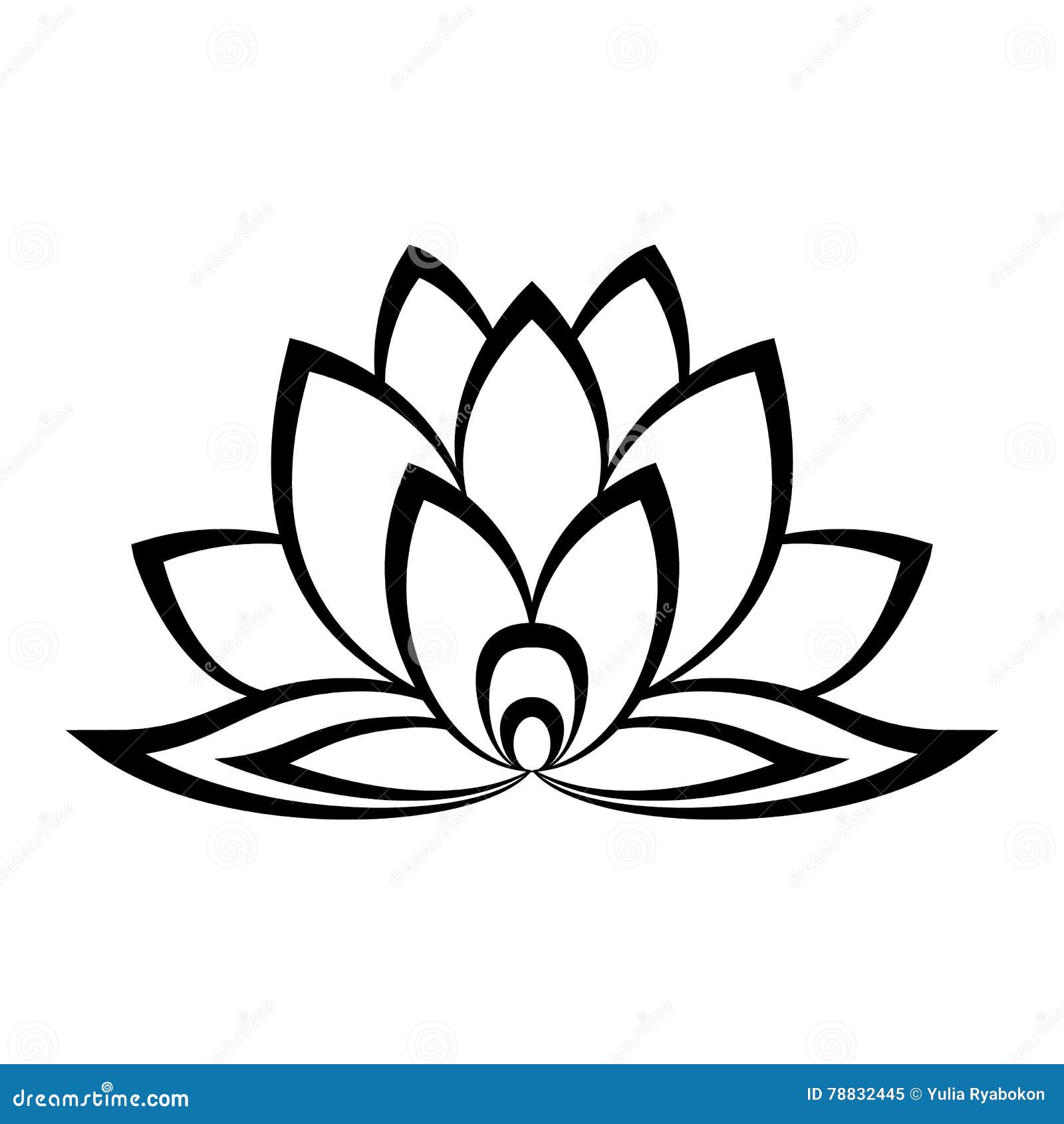 Lotus flower sign stock vector. Illustration of decorative - 78832445