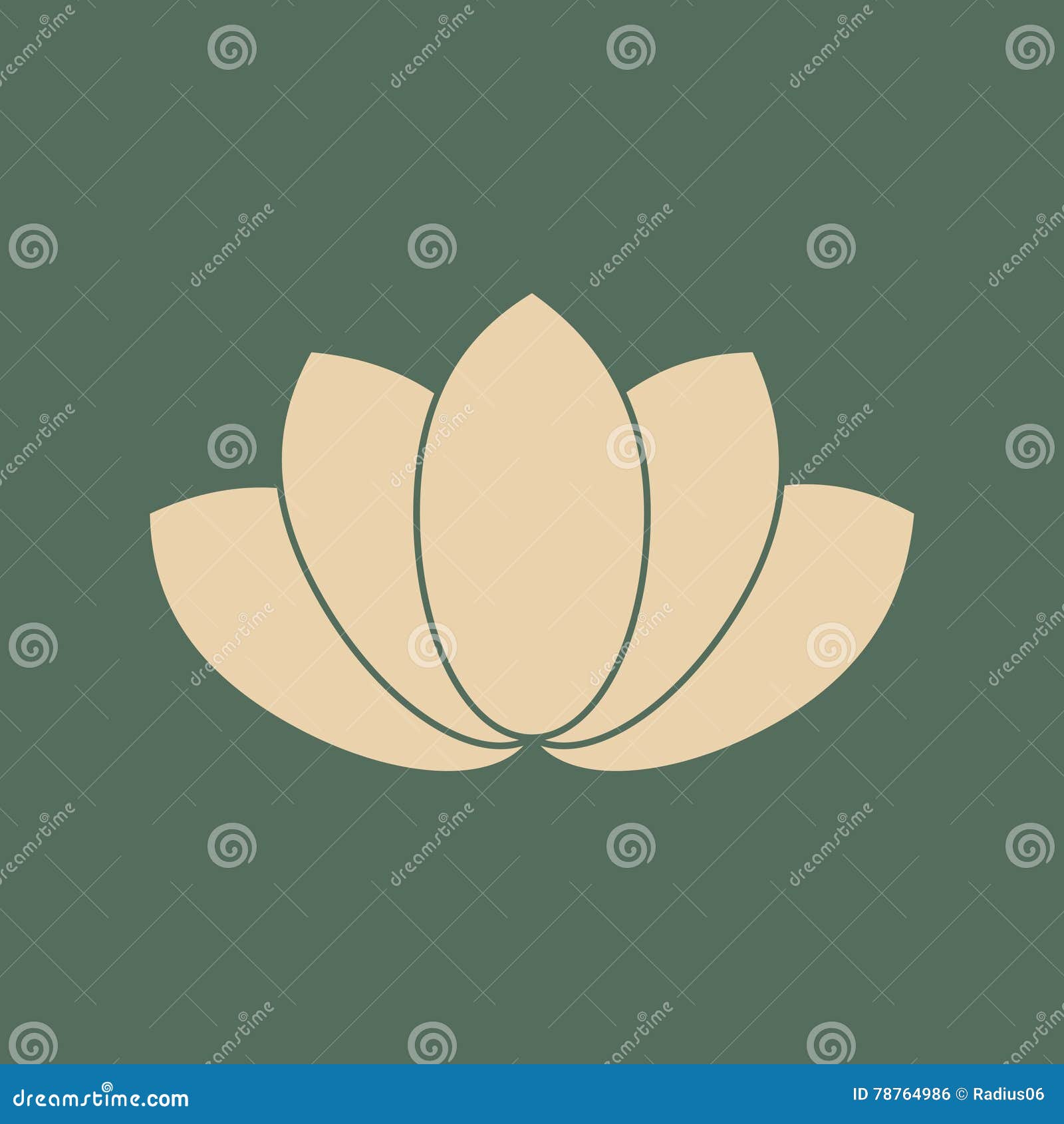 Lotus Flower Symbol Vector Illustration | CartoonDealer.com #78764986