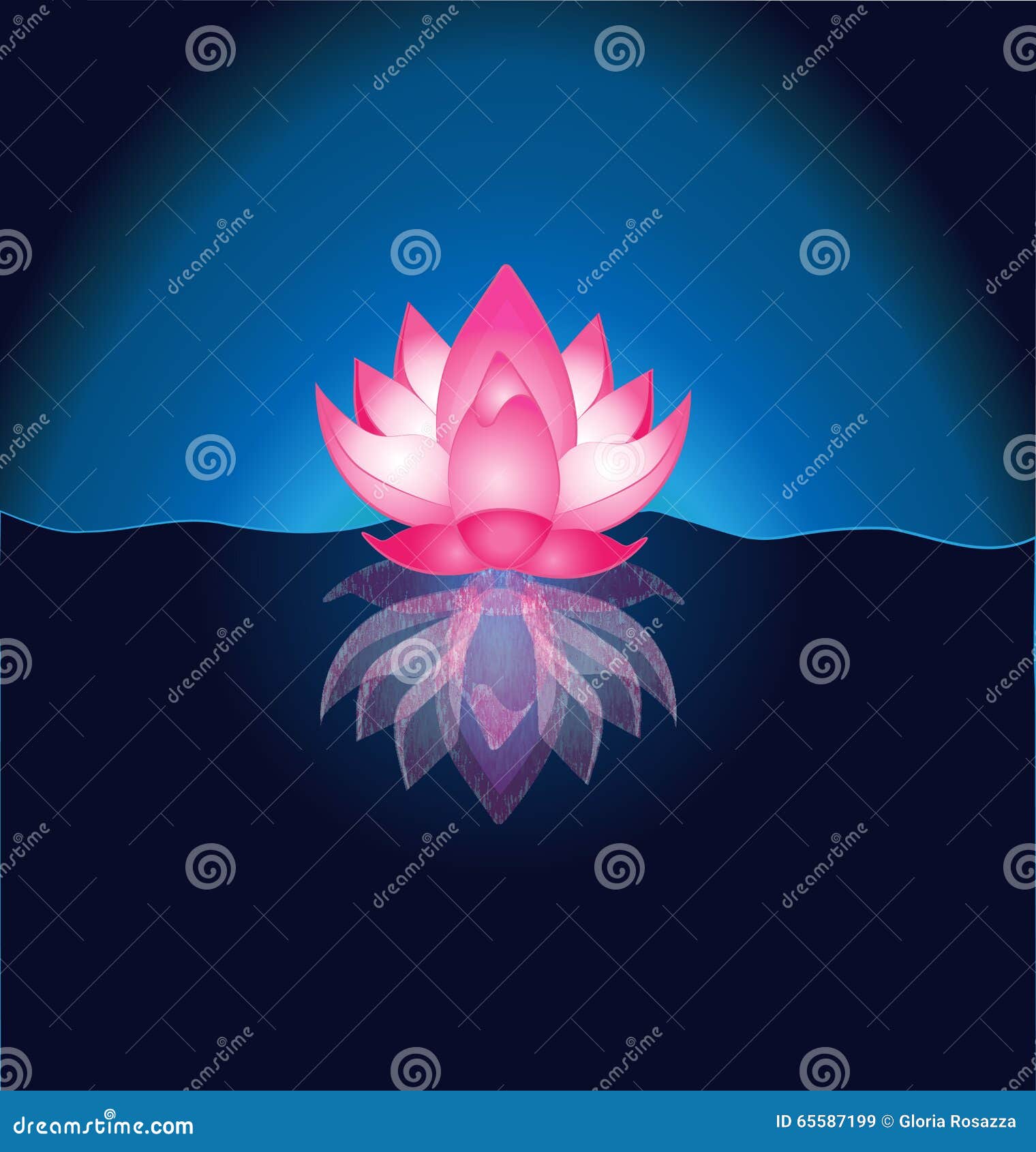 Lotus flower template stock illustration. Illustration of card - 65587199