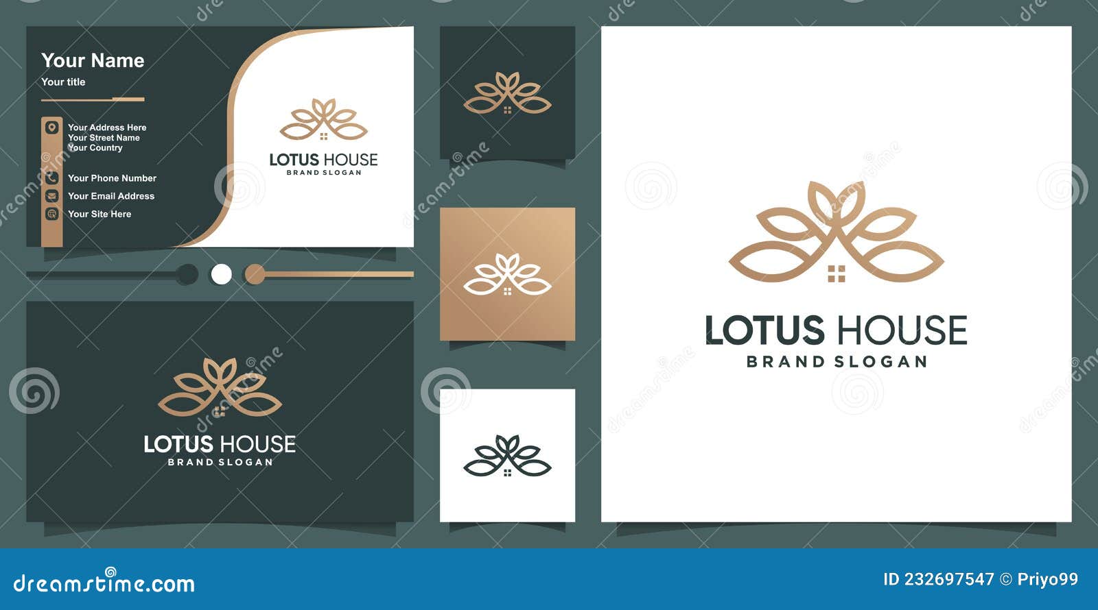 Lotus Home Logo Template with Creative Line Art Concept Premium Vector ...