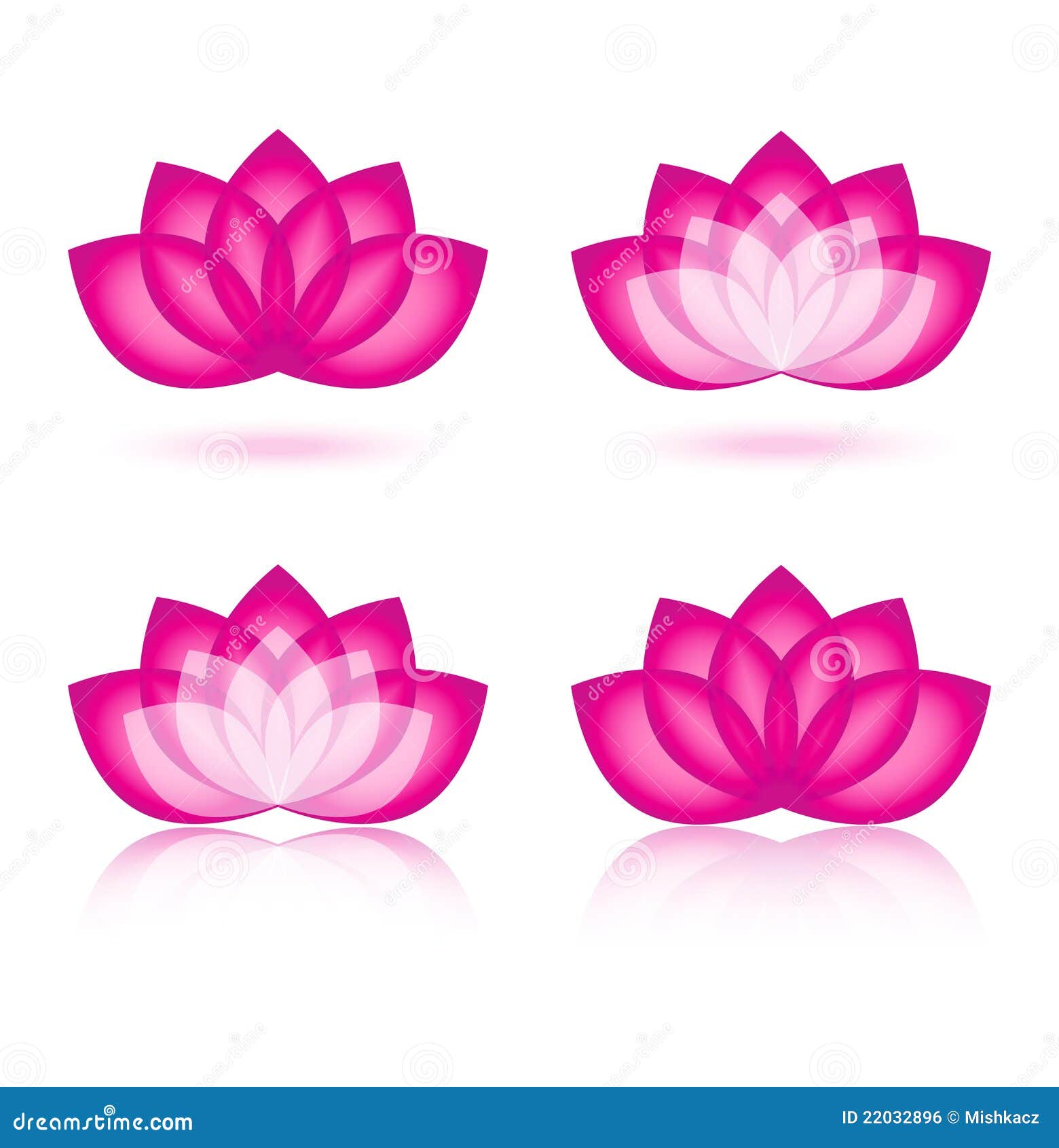 Lotus Icon Cartoon Style, Gold Lotos On Coin, Different Variation And ...