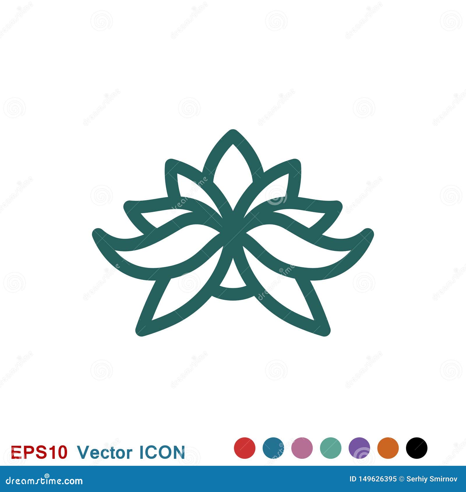 Lotus Icon Logo, Illustration, Vector Sign Symbol for Design Stock ...
