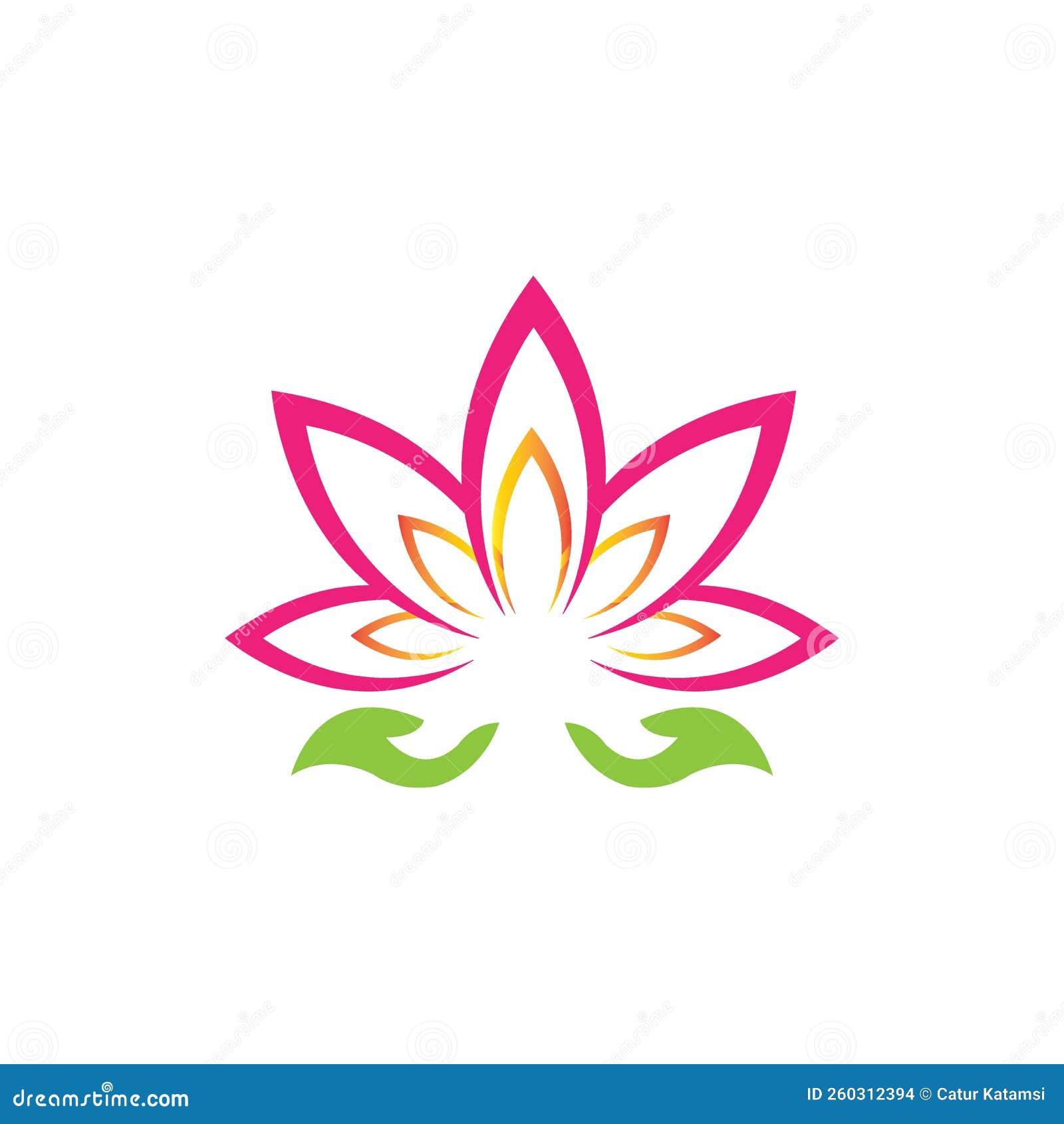 Lotus Icon Logo Vector Design Stock Vector - Illustration of fresh ...