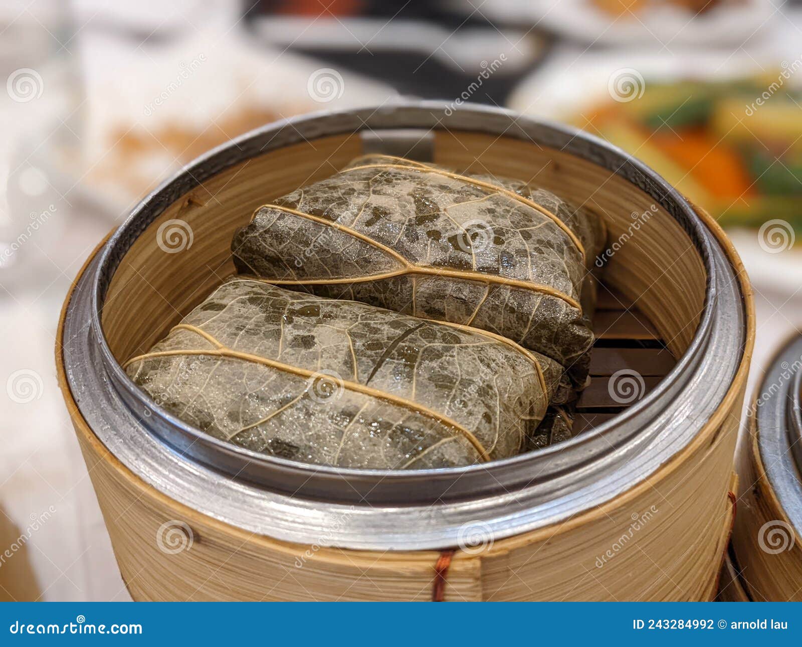 Lotus leaf rice dim sum stock photo. Image of meal, vegetable - 243284992