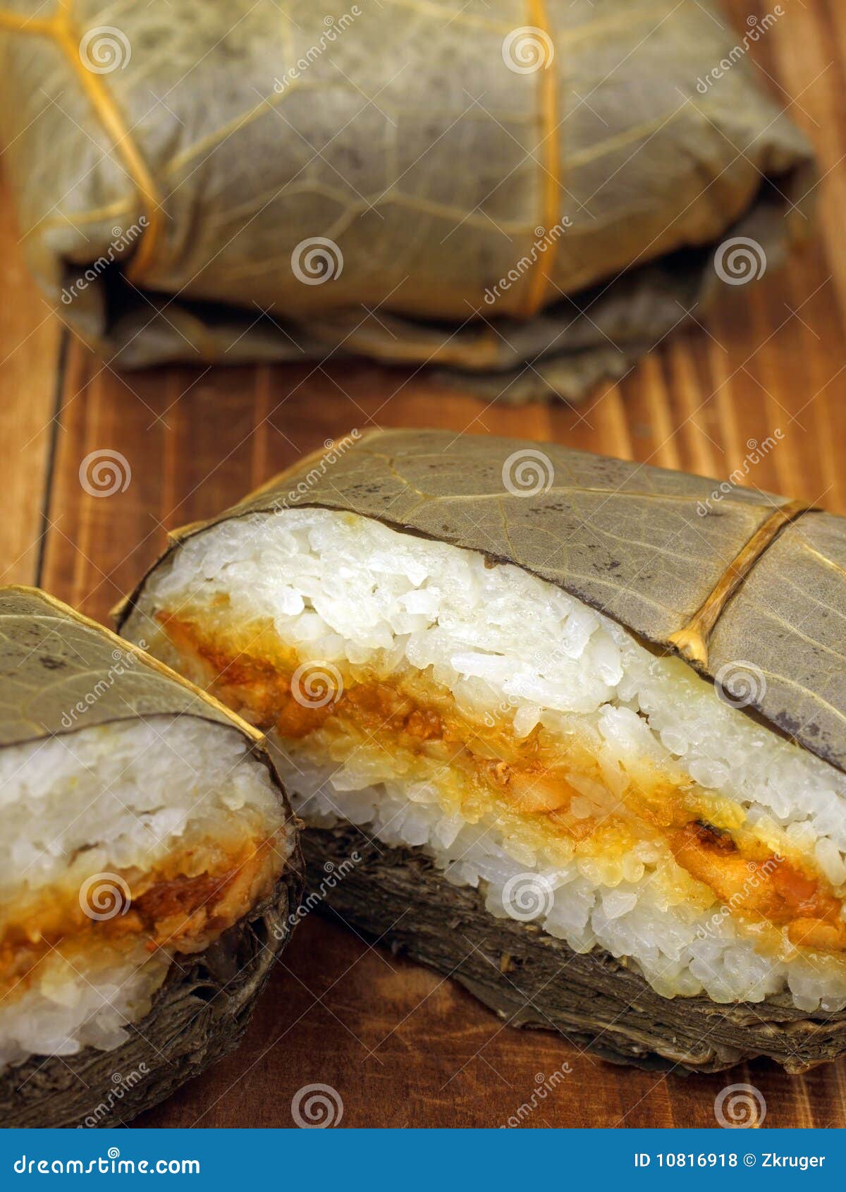 Lotus leaf sticky rice stock photo. Image of filled, wrapped - 10816918