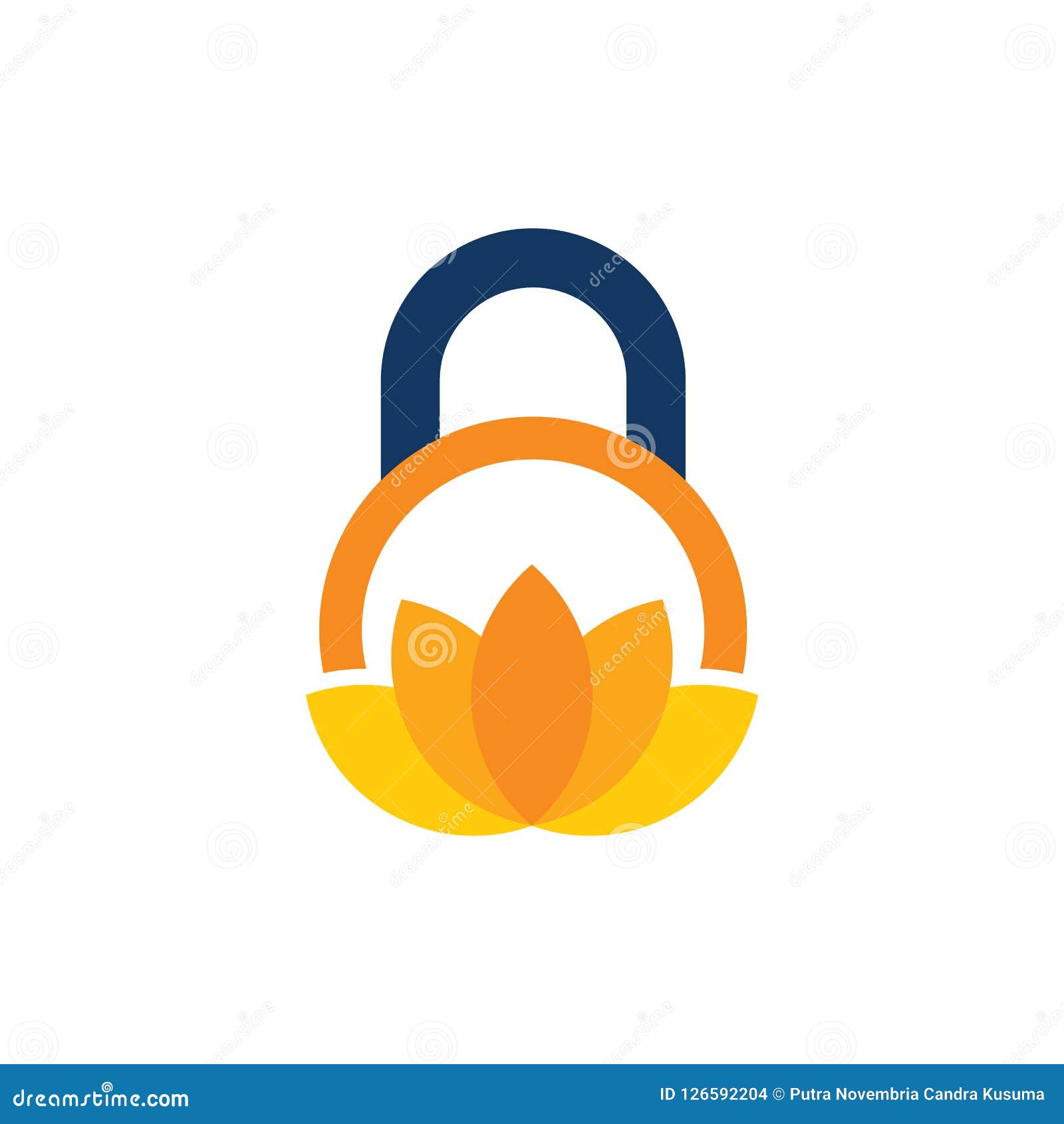 Lotus Lock Logo Icon Design Illustration de Vecteur - Illustration du ...