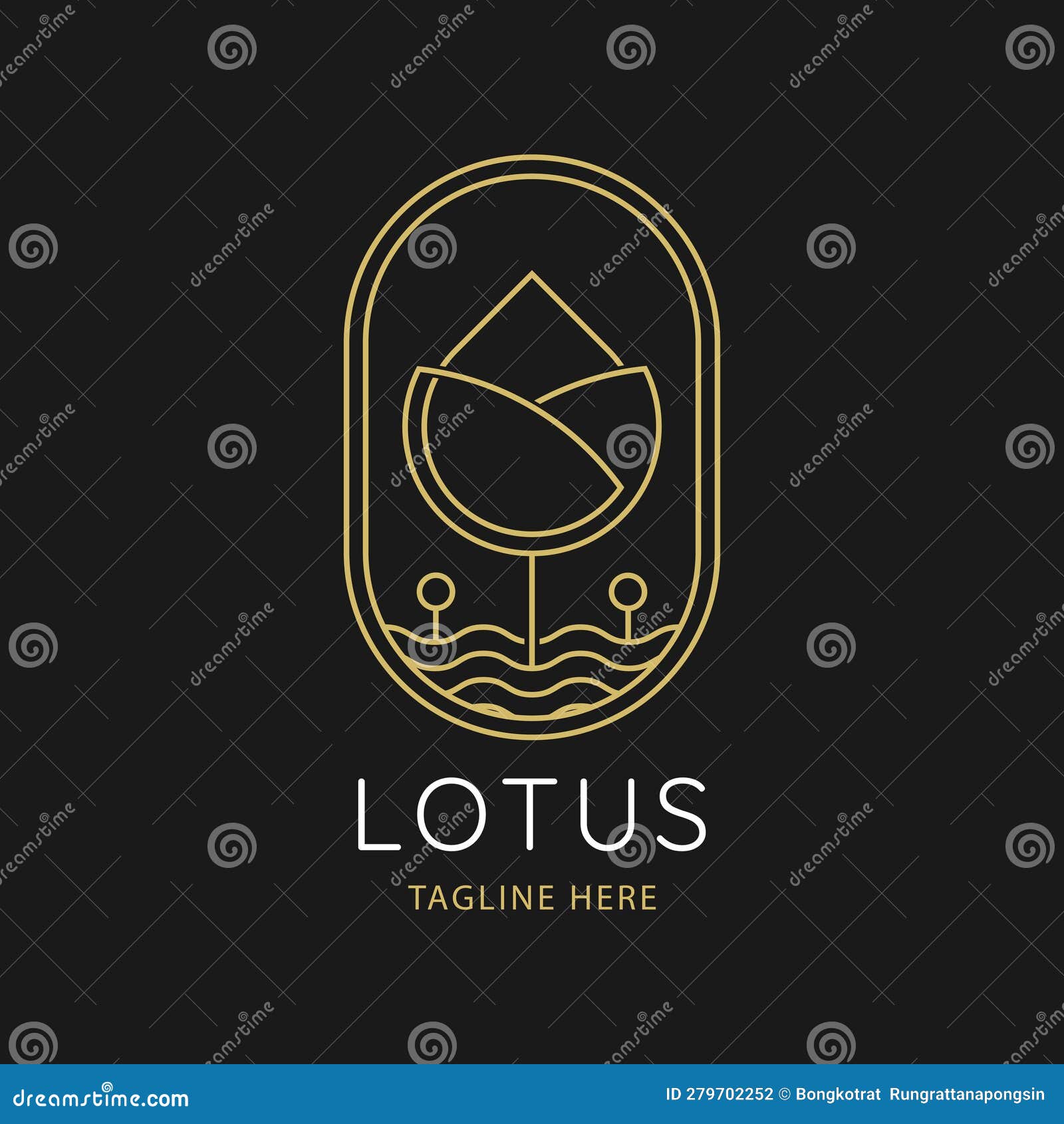 Lotus Logo Design Template stock vector. Illustration of vector - 279702252