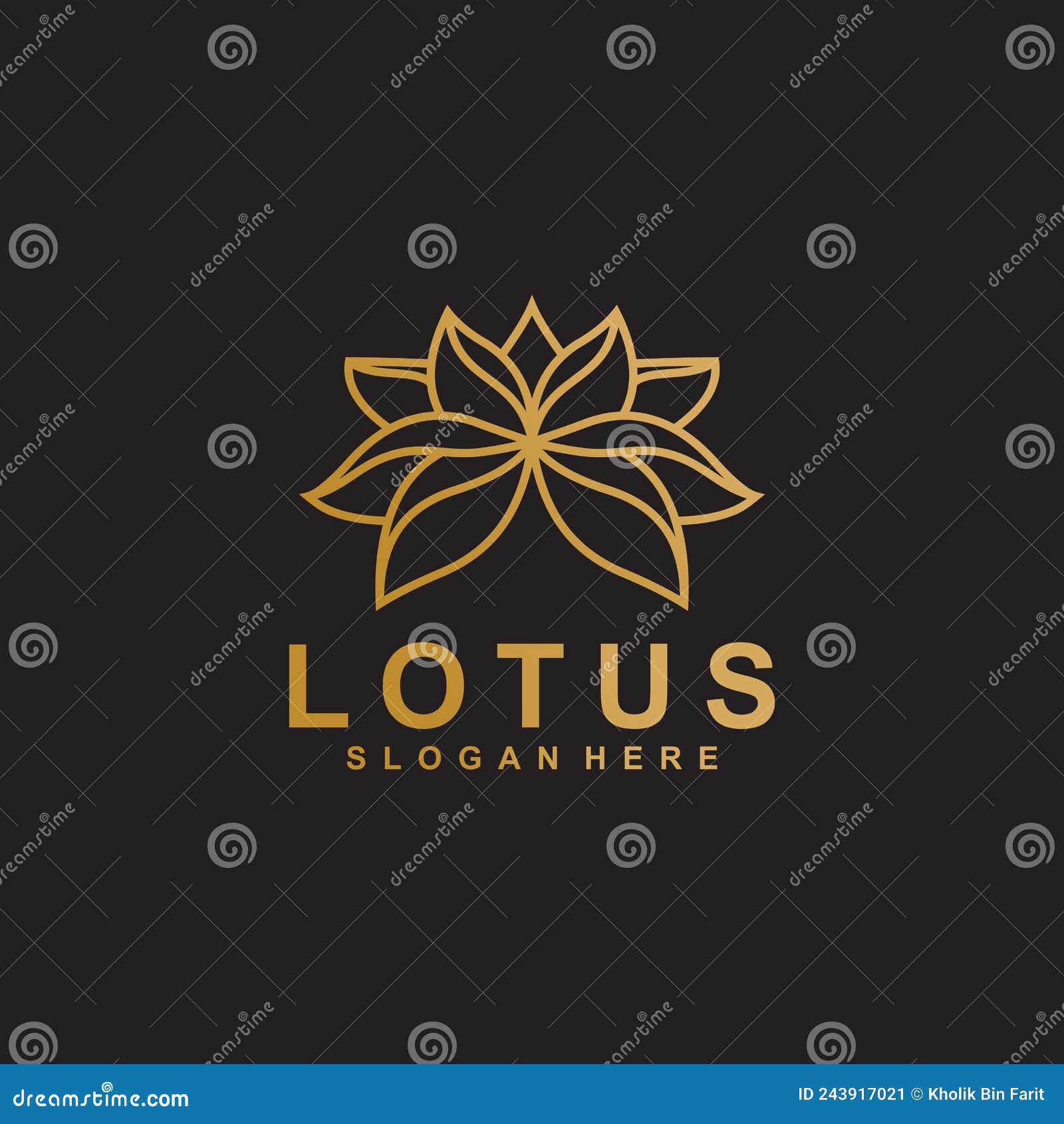 Lotus Logo Vector Design Template Stock Vector - Illustration of ...