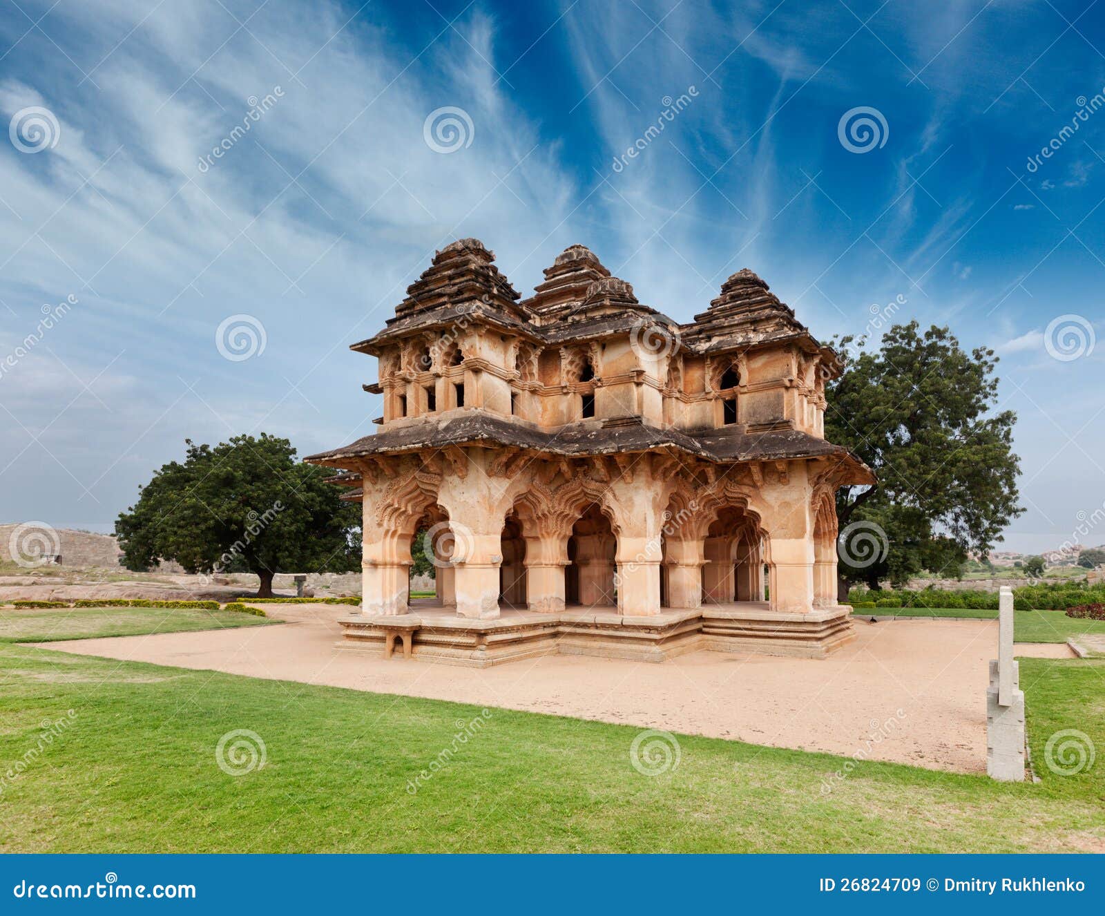 Lotus Mahal stock image. Image of ruins, ruin, karnataka - 26824709