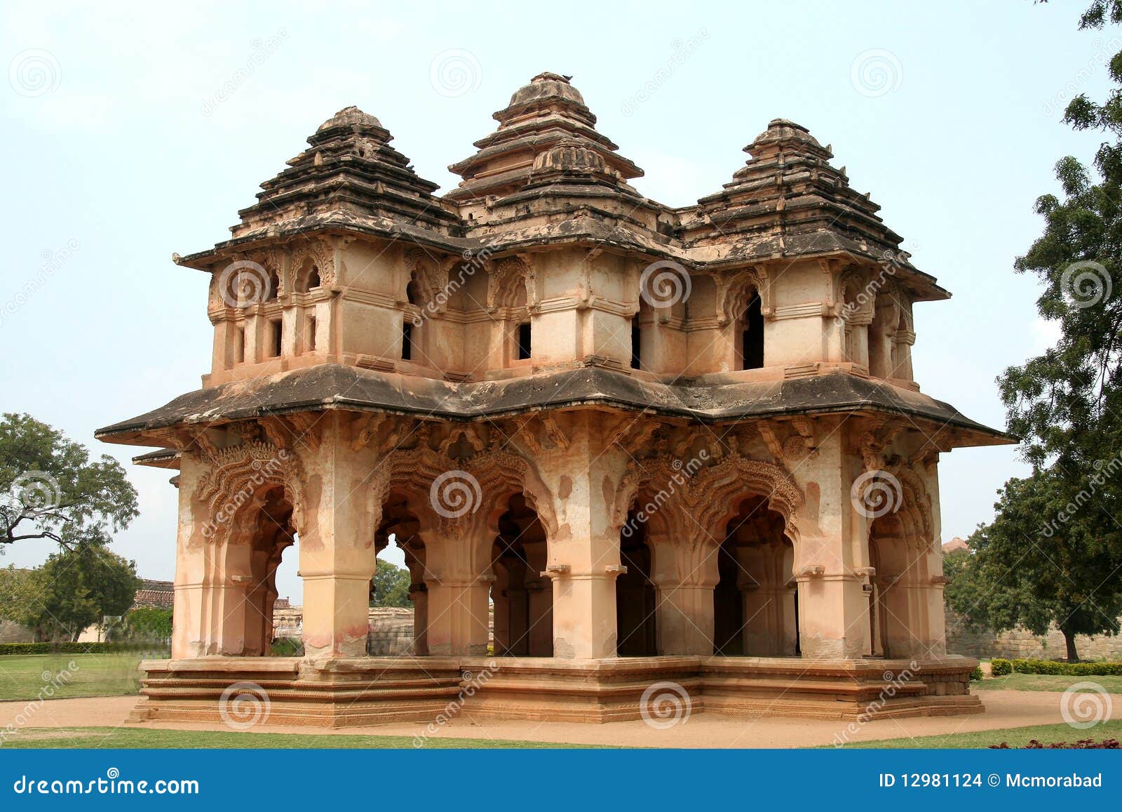 Lotus Mahal at Hampi stock photo. Image of doorways, pleasing - 12981124