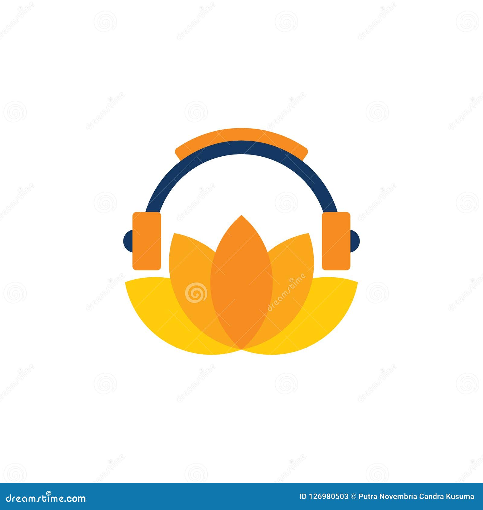 Lotus Music Logo Icon Design Ilustración del Vector - Ilustración de ...