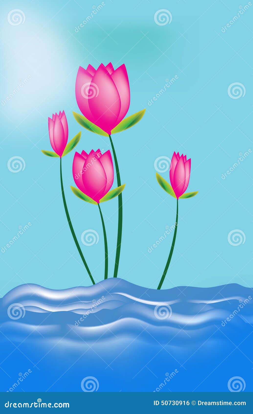 Indian National Flower Drawing