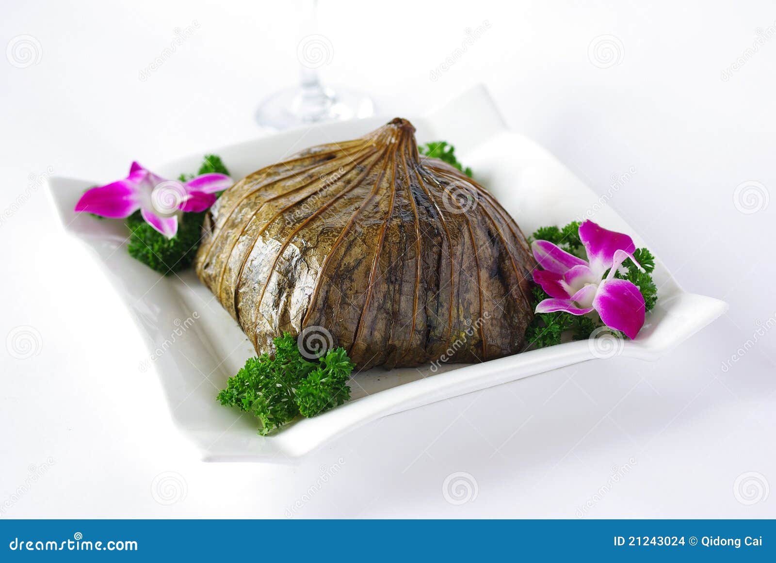 Lotus package of meat stock photo. Image of china, meal - 21243024