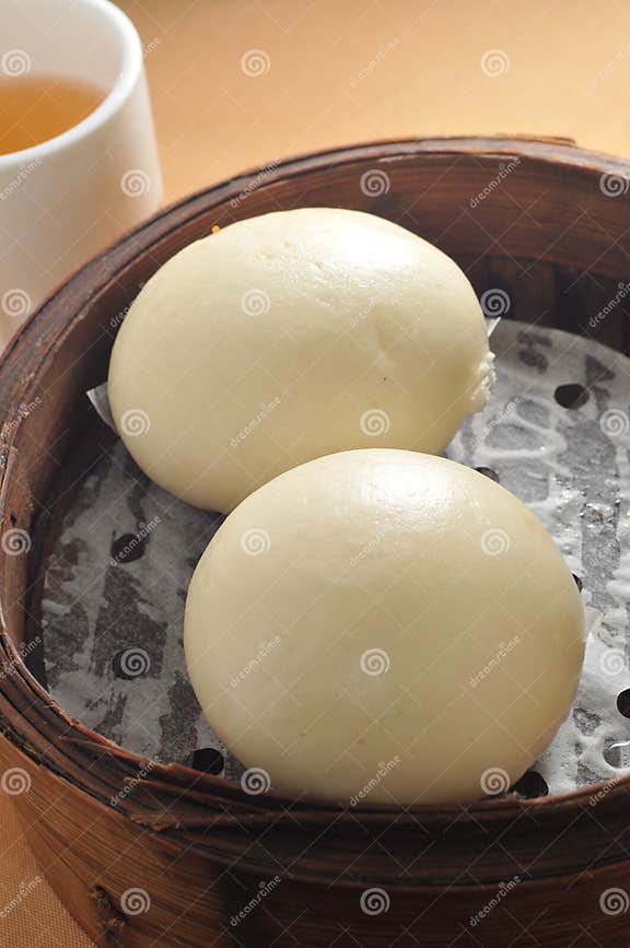 Lotus paste bun stock image. Image of bamboo, chinese - 66470759